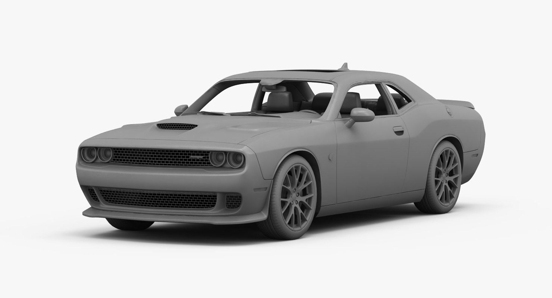 3d Dodge Challenger Srt Hellcat Model