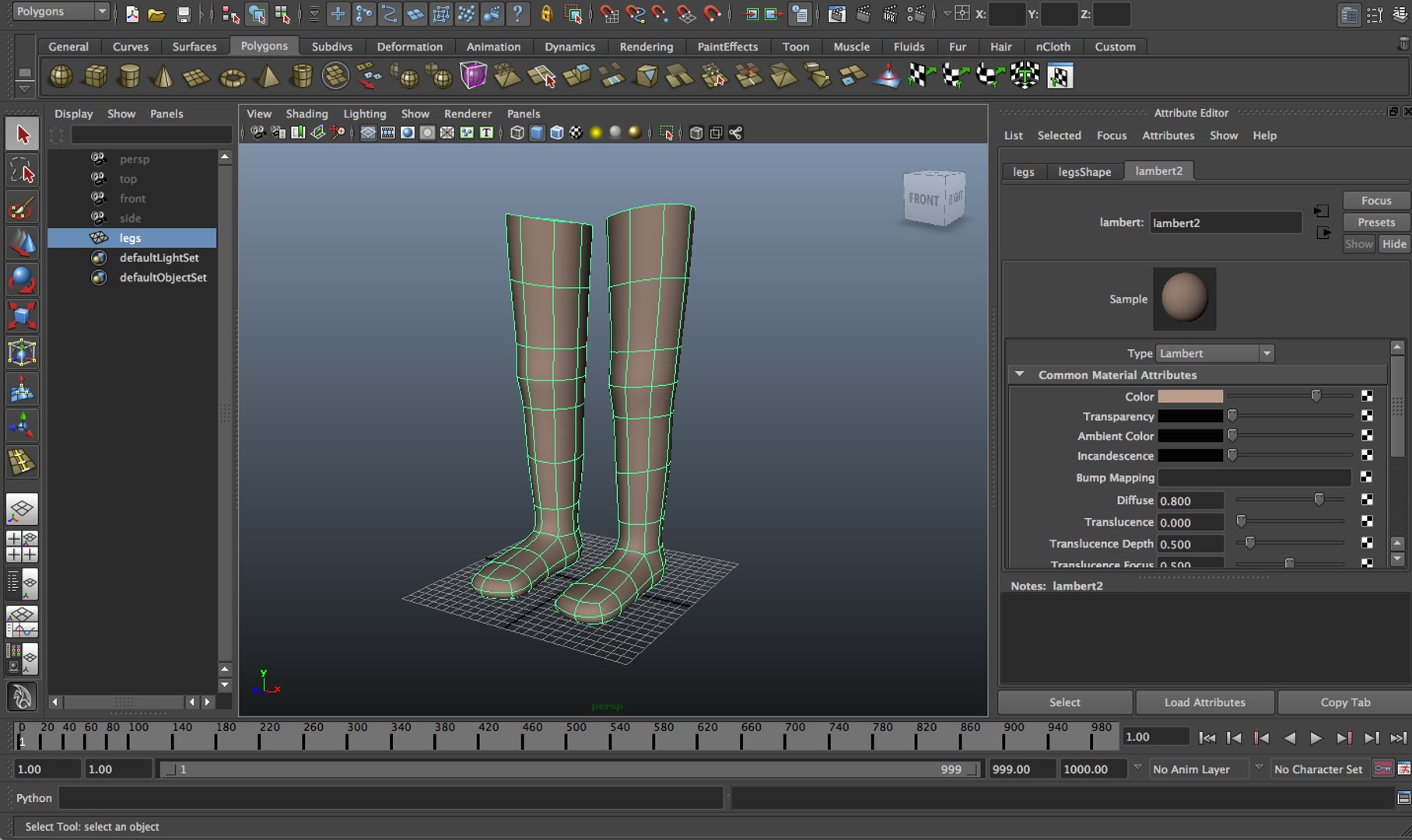 3d model legs character