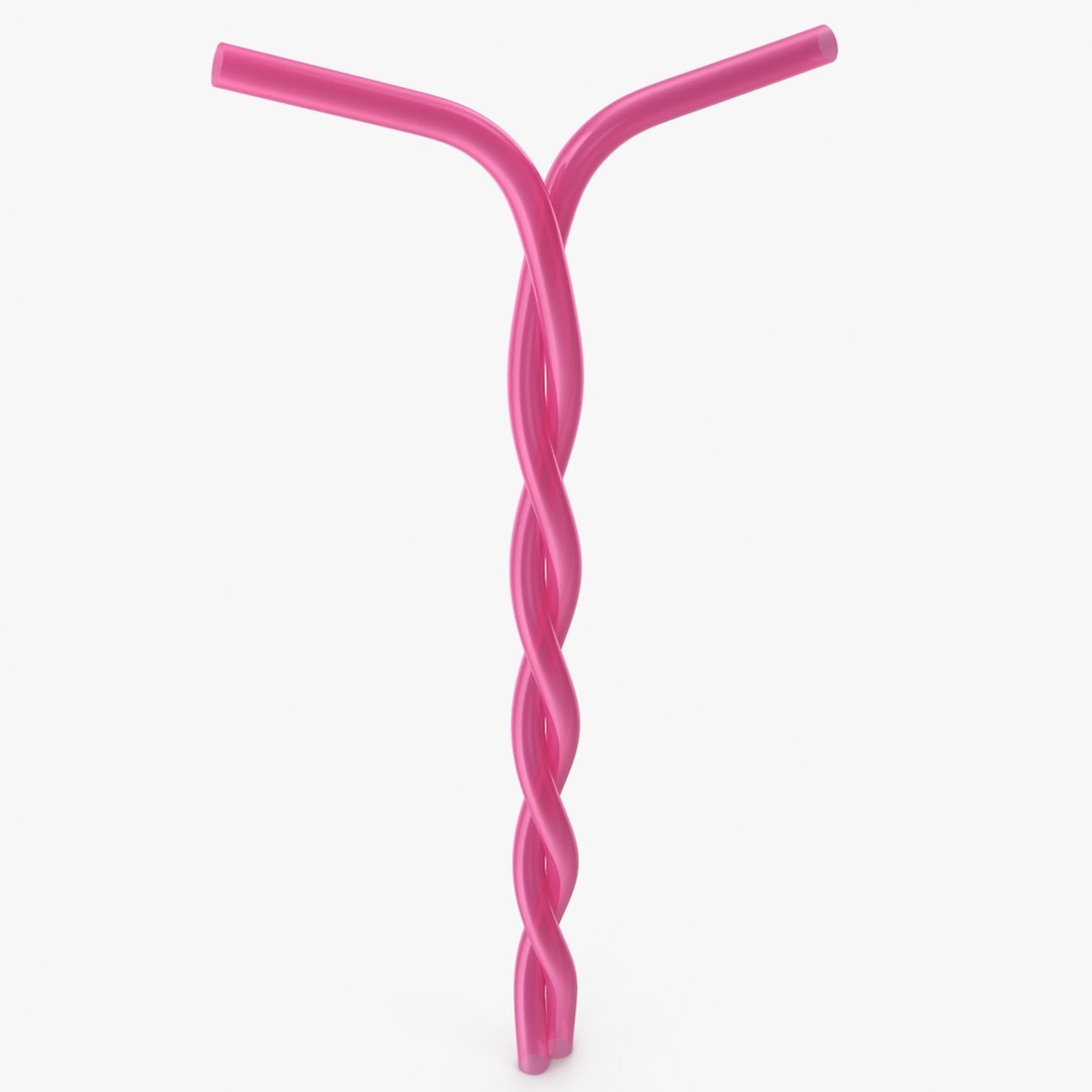 Y Shape Plastic Drinking Straw 3D model - TurboSquid 1970042