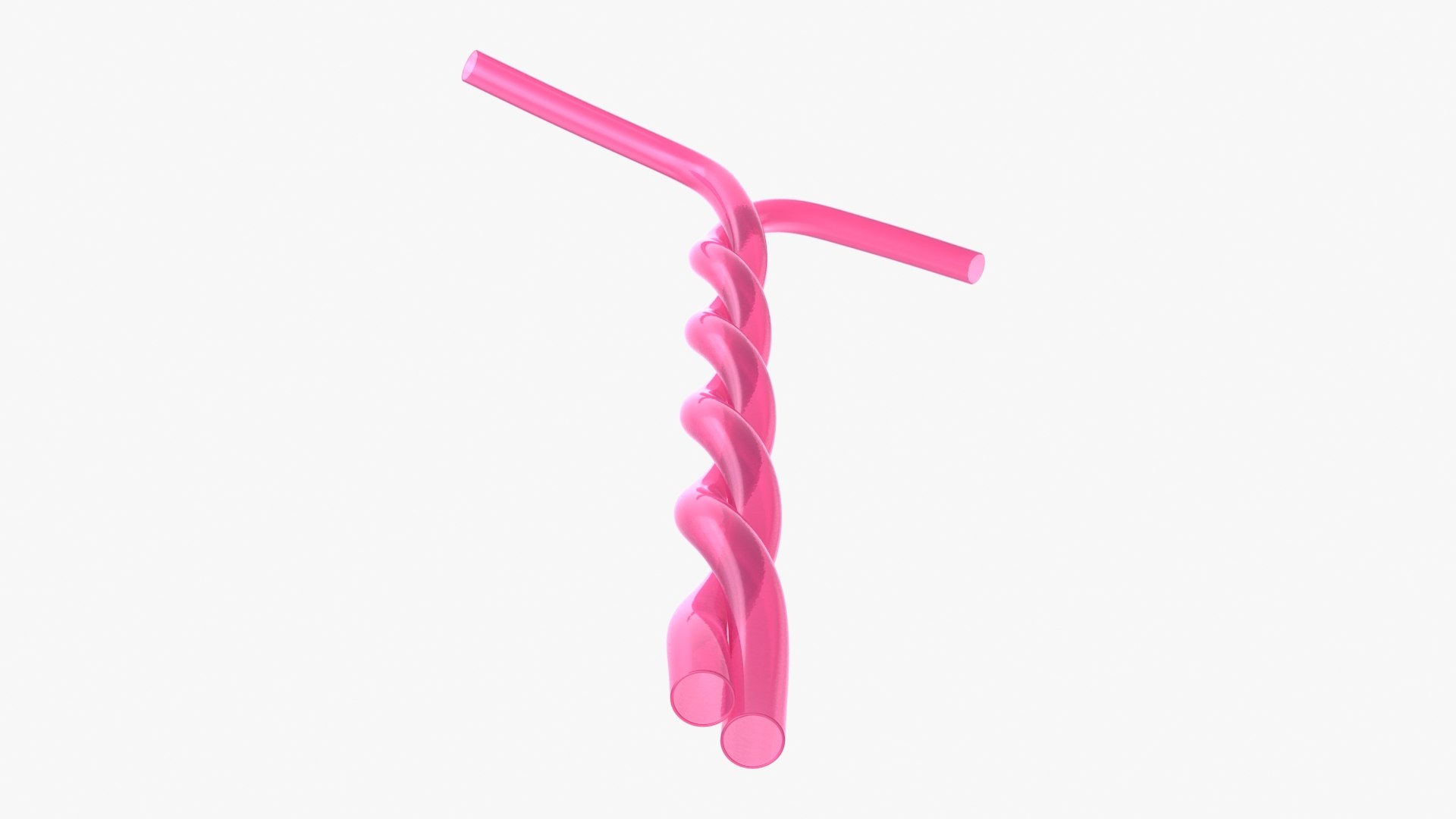 Y Shape Plastic Drinking Straw 3D Model - TurboSquid 1970042