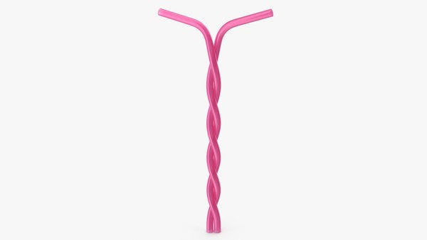 3D модель Y Shape Plastic Drinking Straw - TurboSquid 1970042