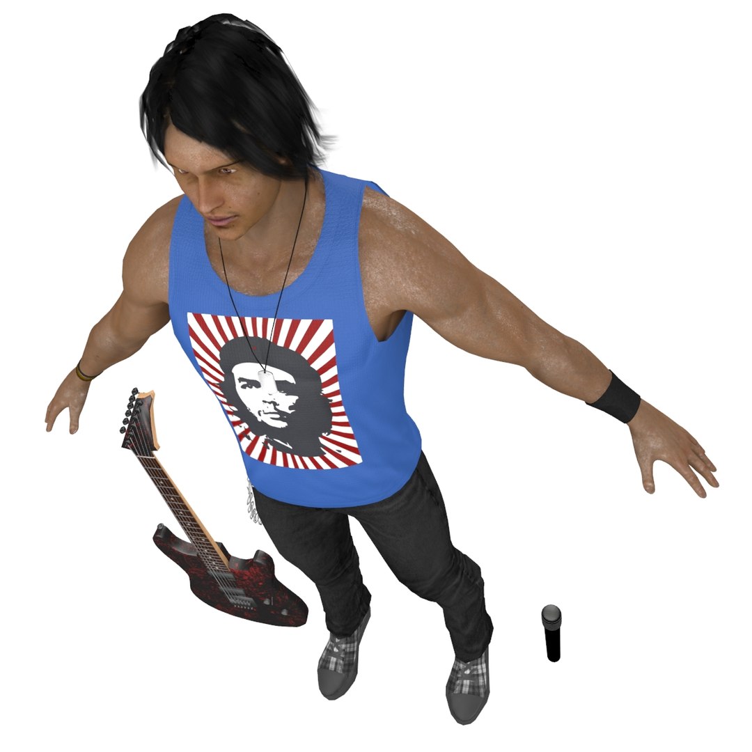 3D Rockstar Guitar Microphone - TurboSquid 1326742