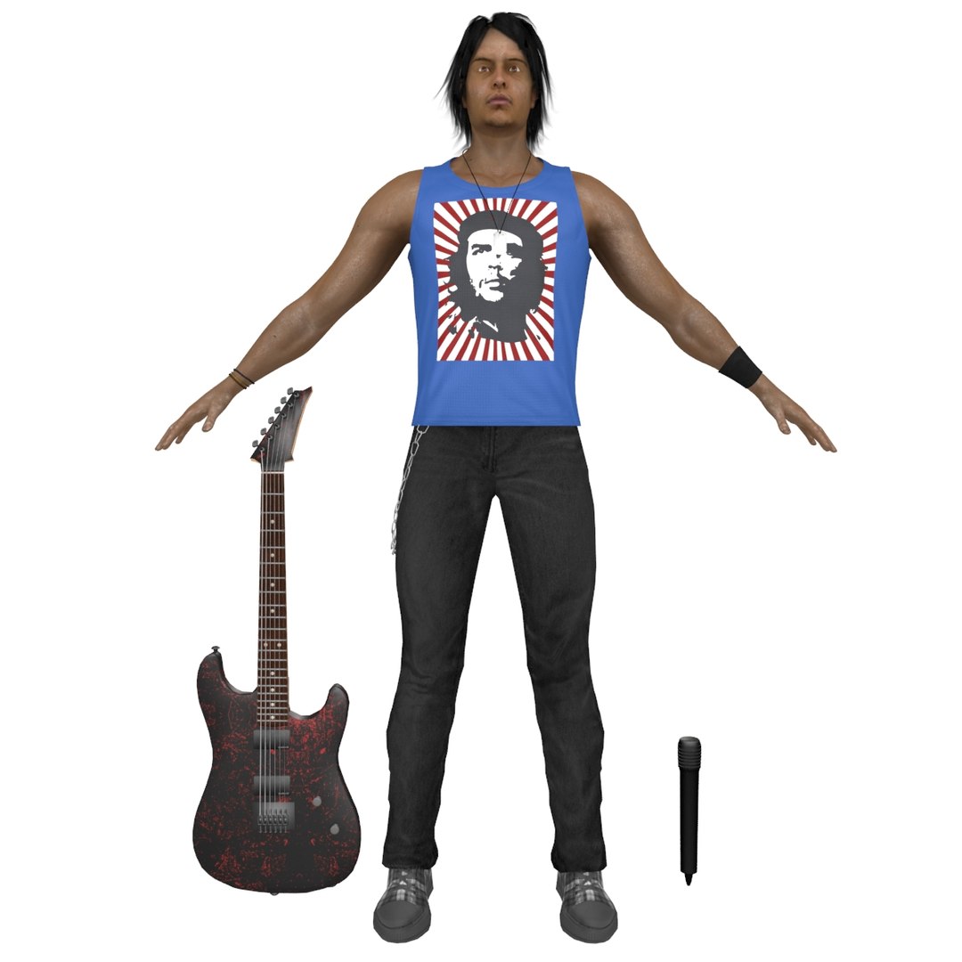 3D Rockstar Guitar Microphone - TurboSquid 1326742