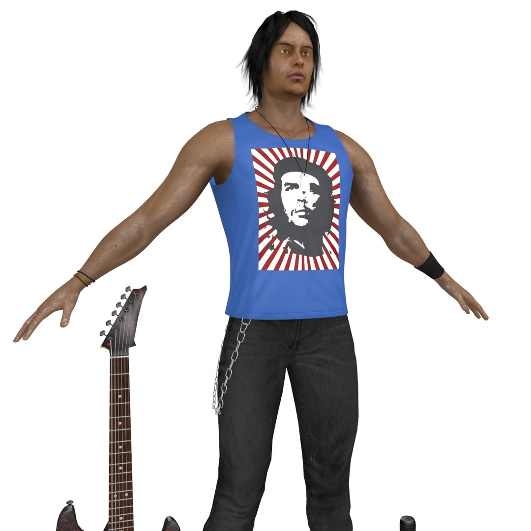 3D Rockstar Guitar Microphone - TurboSquid 1326742