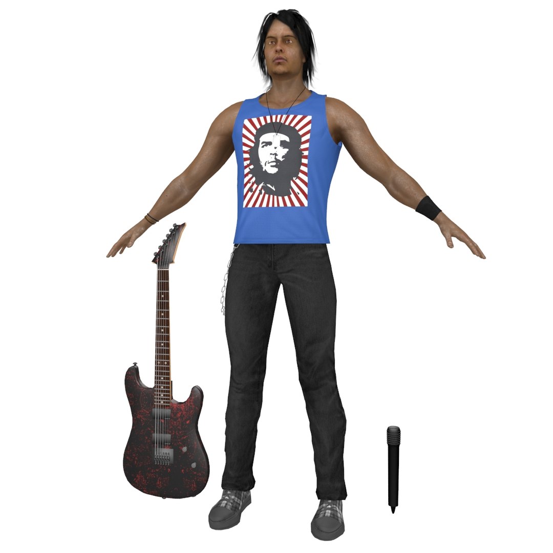 3D Rockstar Guitar Microphone - TurboSquid 1326742