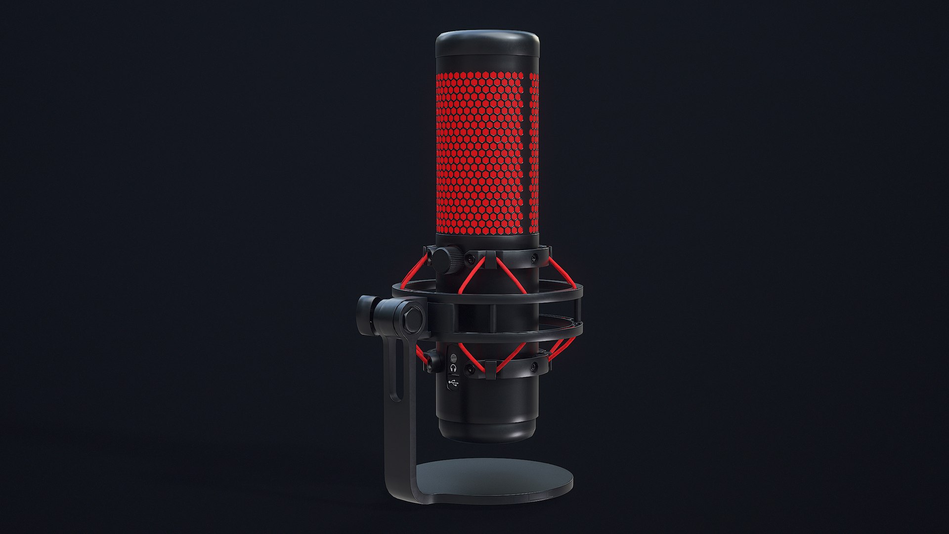 Gaming Microphone Hyper-X Quad Cast PBR 3D Model - TurboSquid 1995846