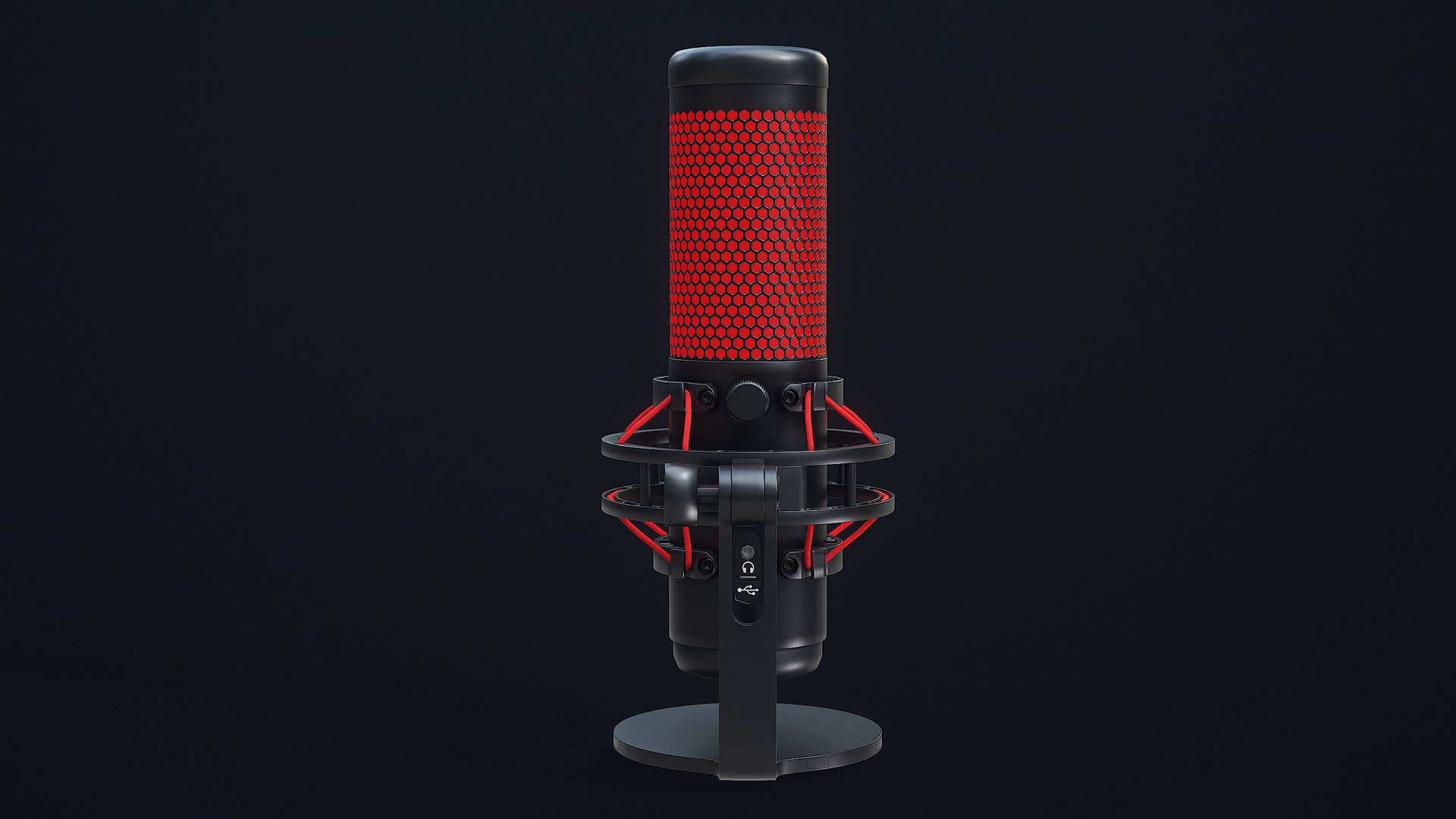 Gaming Microphone Hyper-X Quad Cast PBR 3D Model - TurboSquid 1995846