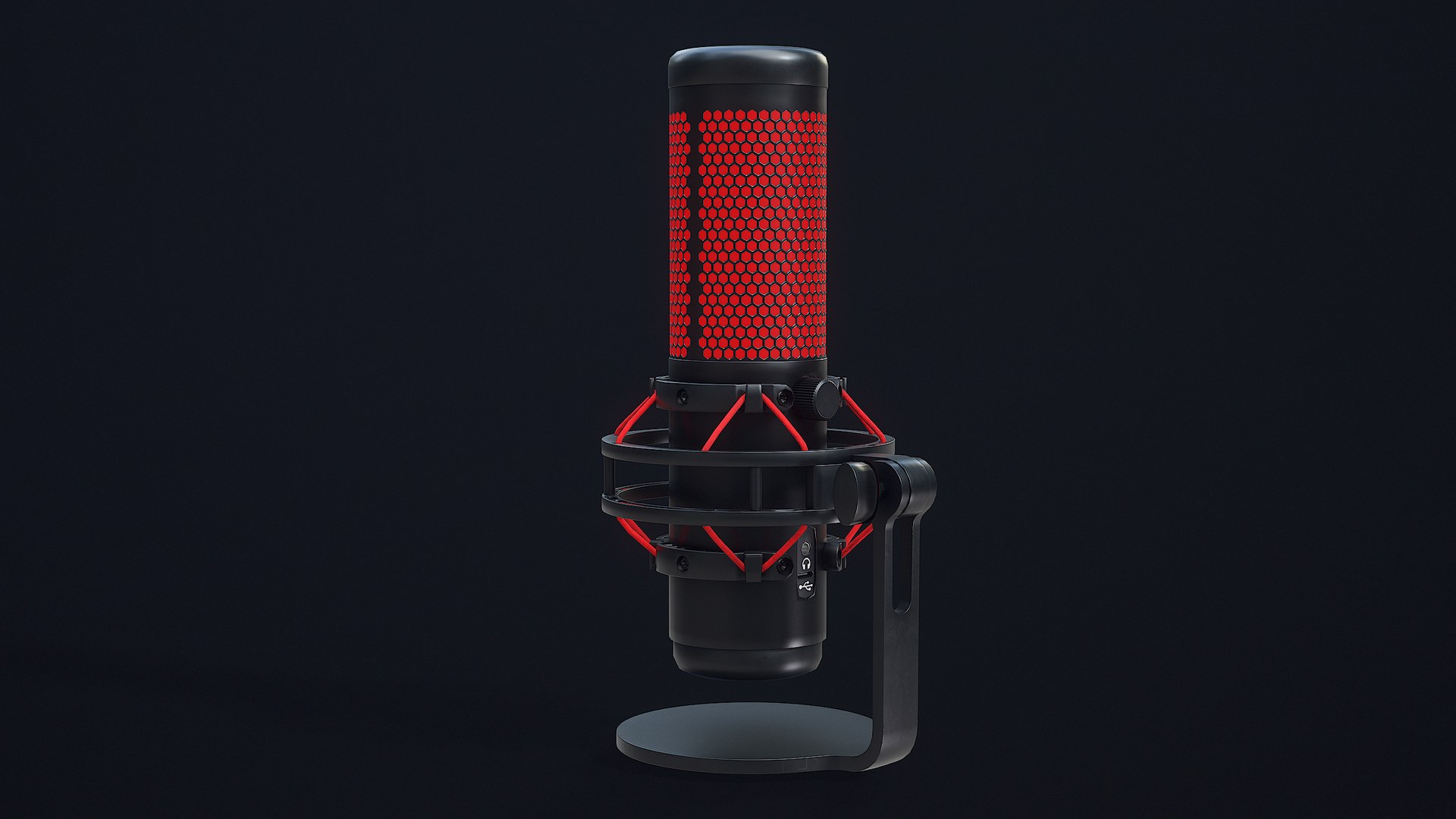 Gaming Microphone Hyper-X Quad Cast PBR 3D Model - TurboSquid 1995846