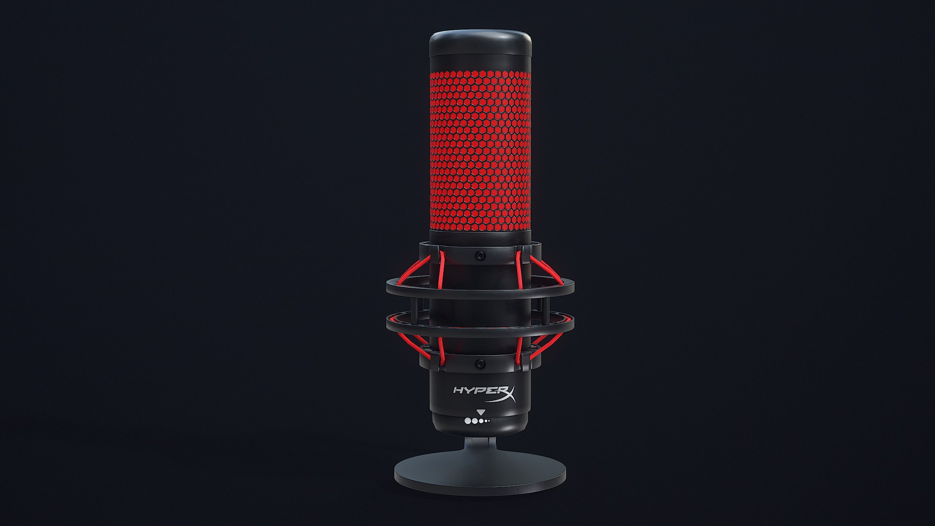 Gaming Microphone Hyper-X Quad Cast PBR 3D Model - TurboSquid 1995846