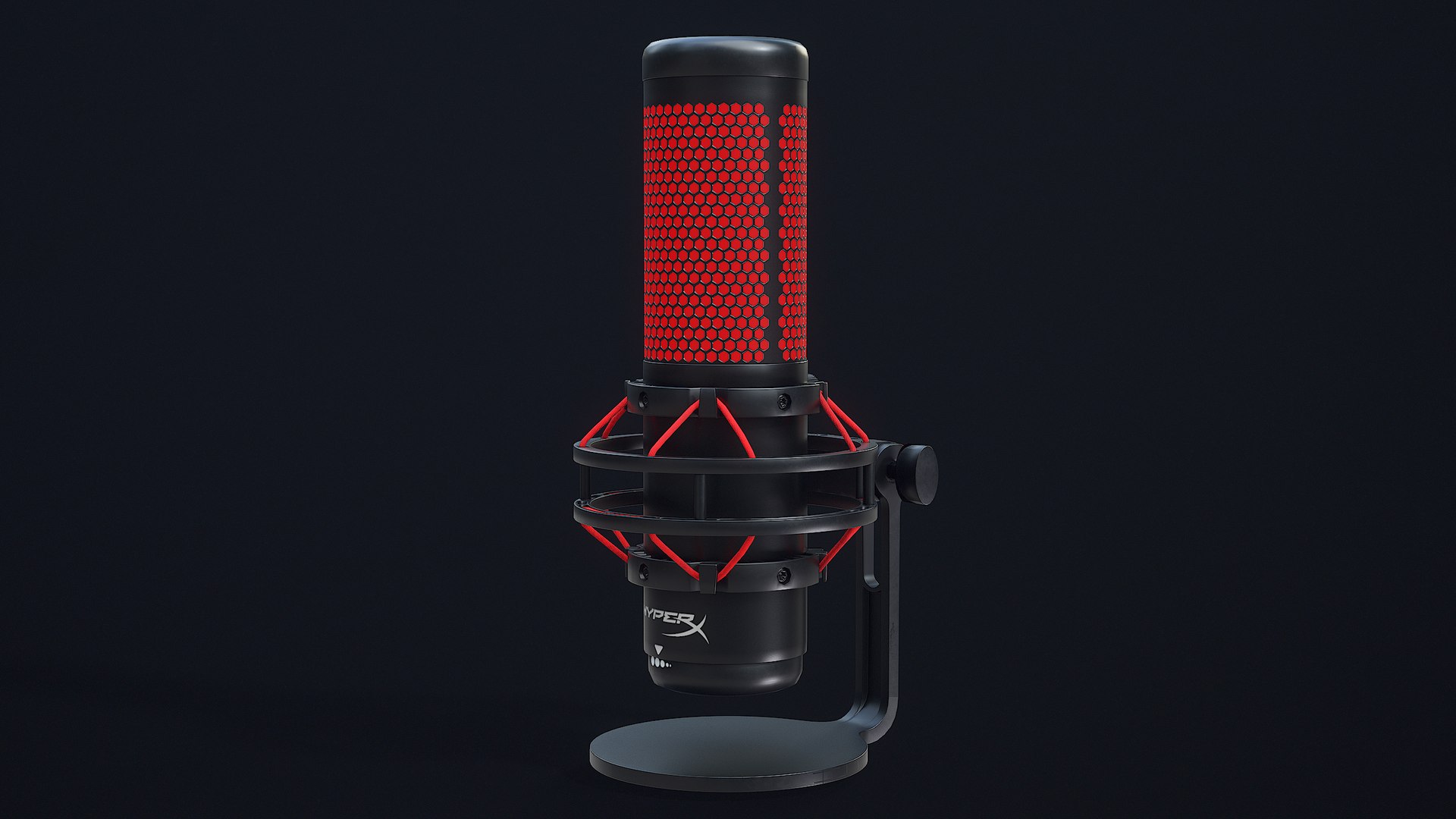 Gaming Microphone Hyper-X Quad Cast PBR 3D model - TurboSquid 1995846