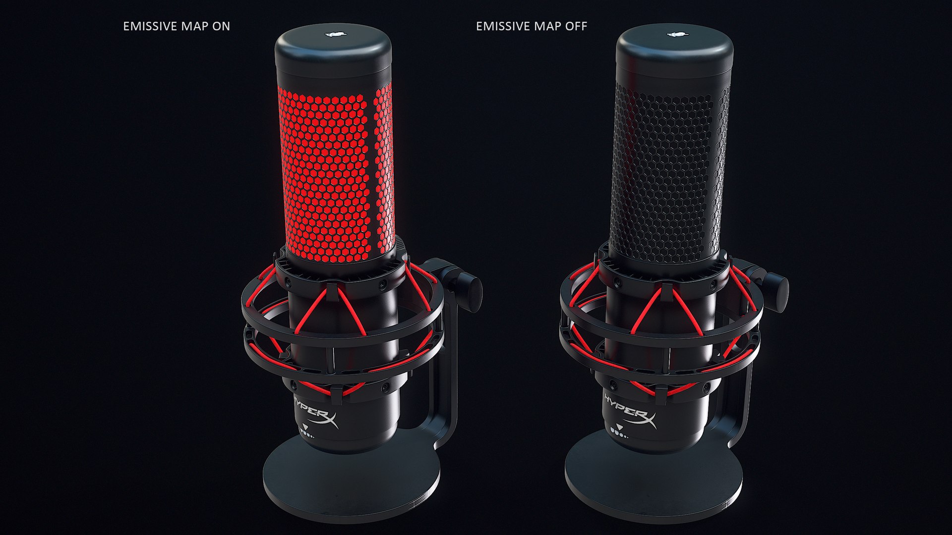 Gaming Microphone Hyper-X Quad Cast PBR 3D Model - TurboSquid 1995846