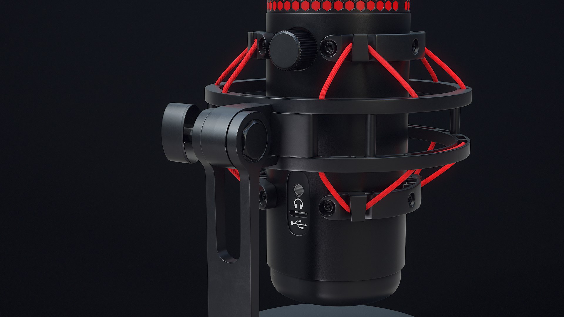 Gaming Microphone Hyper-X Quad Cast PBR 3D Model - TurboSquid 1995846