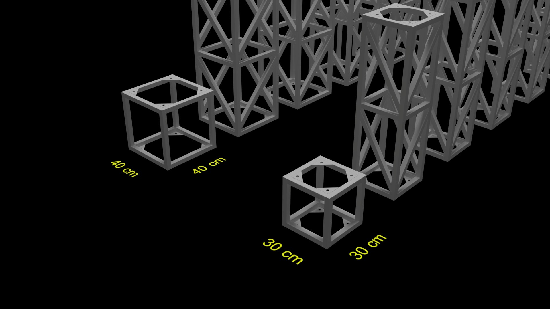 Truss System Rigging Knock Various Size And Dimension 3D - TurboSquid ...