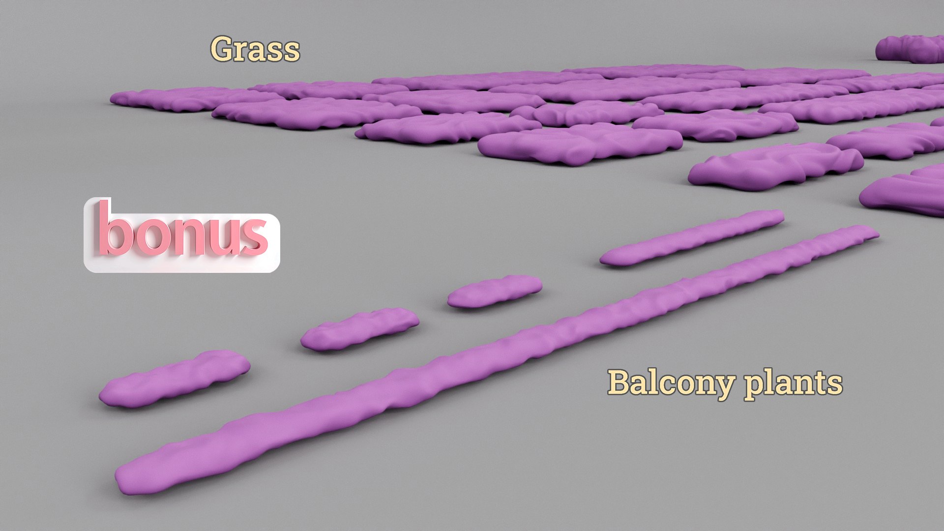 3D Model Cartoon Bushes Grass Collection 26 - TurboSquid 2423864