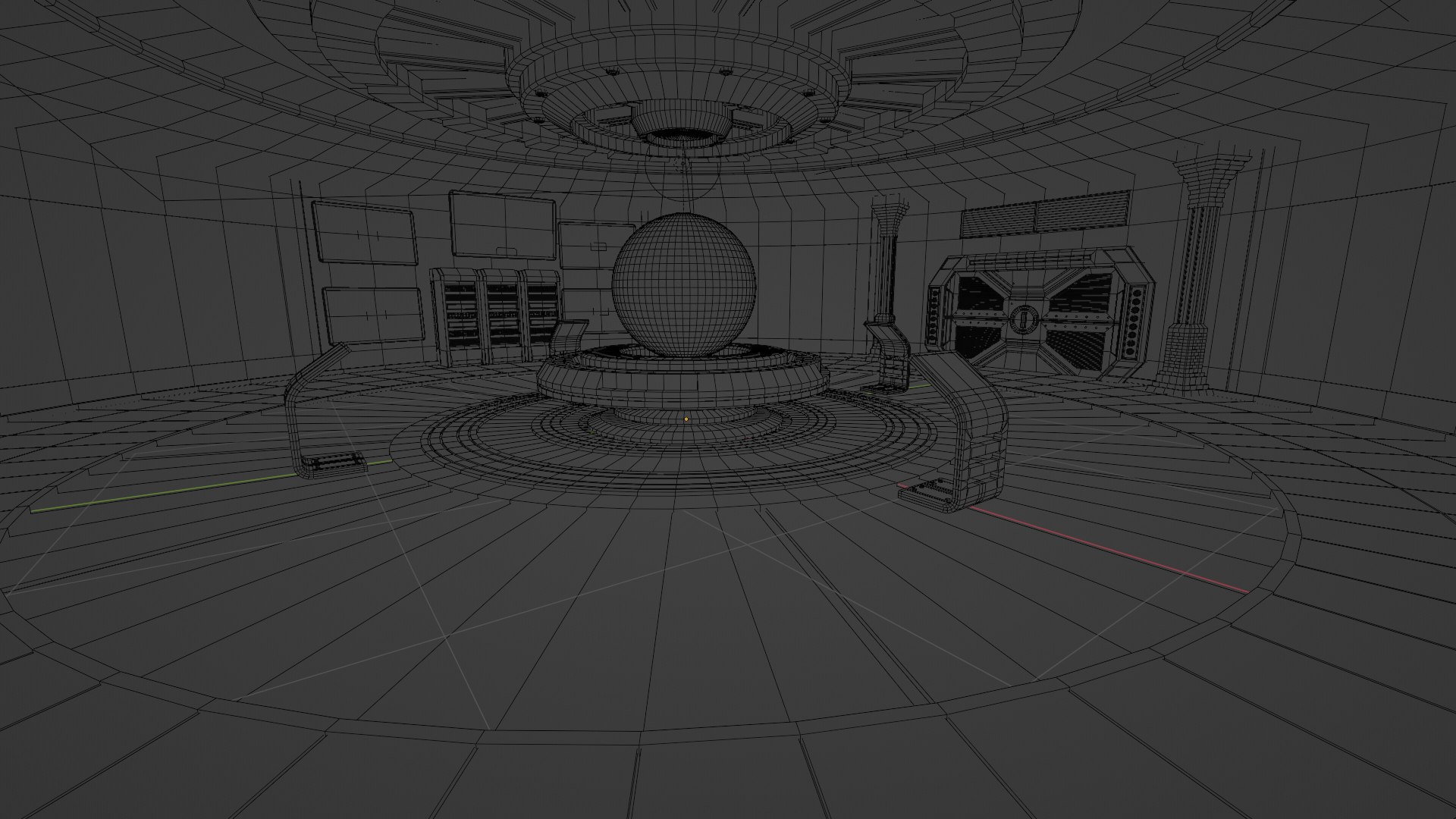 3D Sci-Fi Command Room Interior 3D Model - TurboSquid 2065110