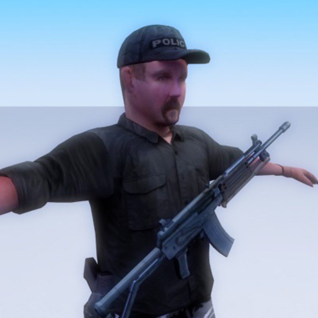 Police Urban Commando 3d Max