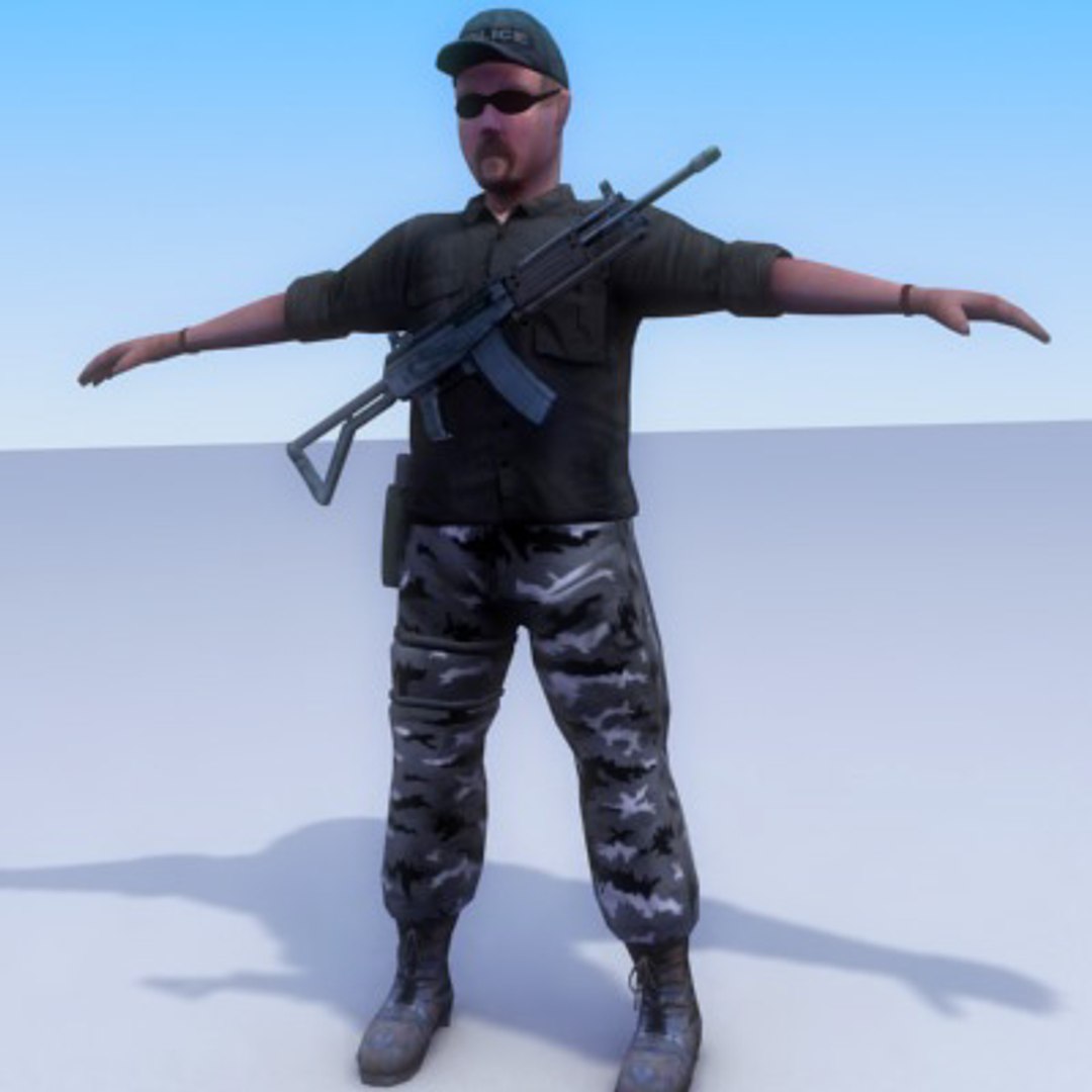 Police Urban Commando 3d Max