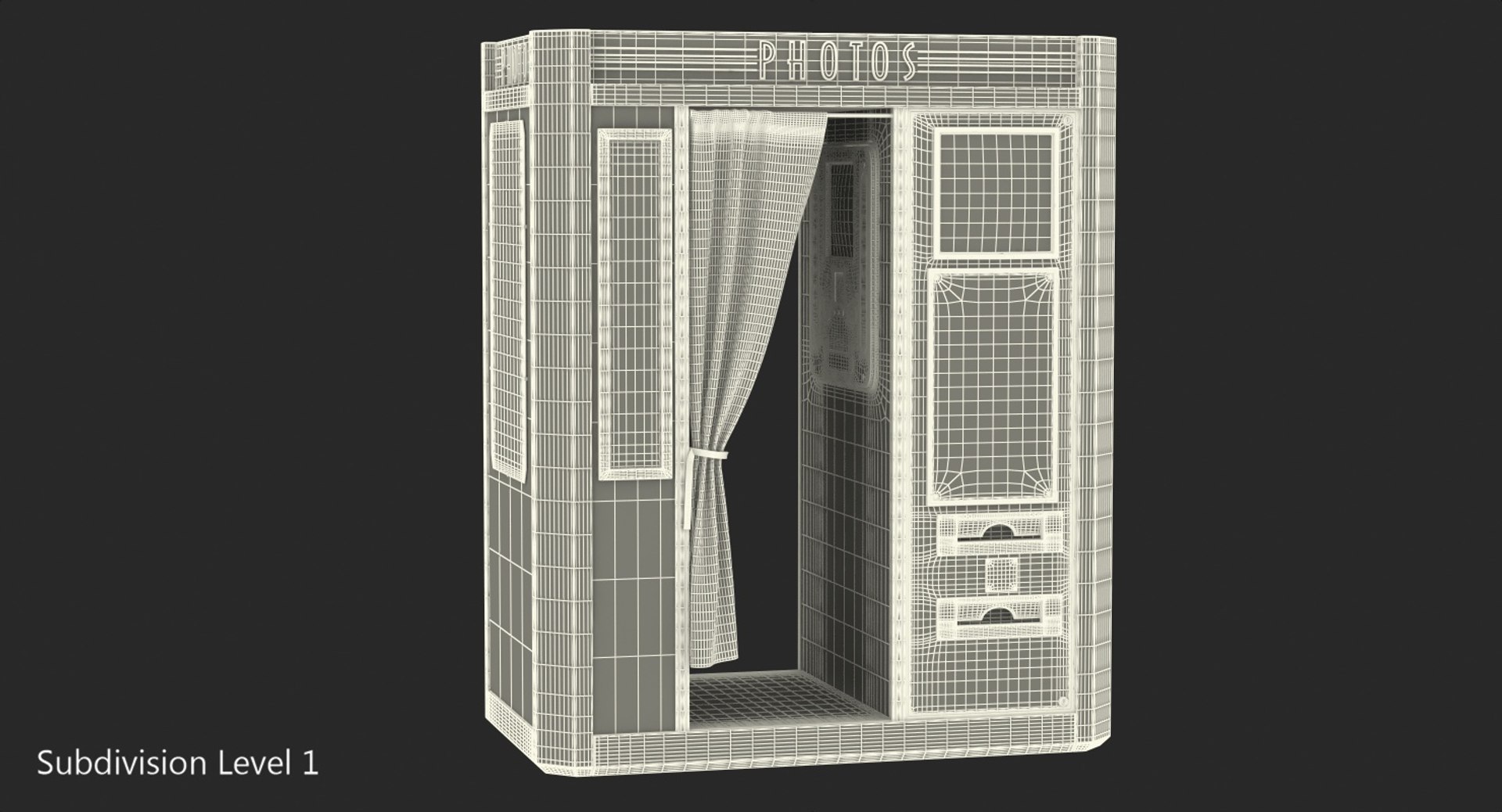 Photo booth cabin digital 3D - TurboSquid 1410119