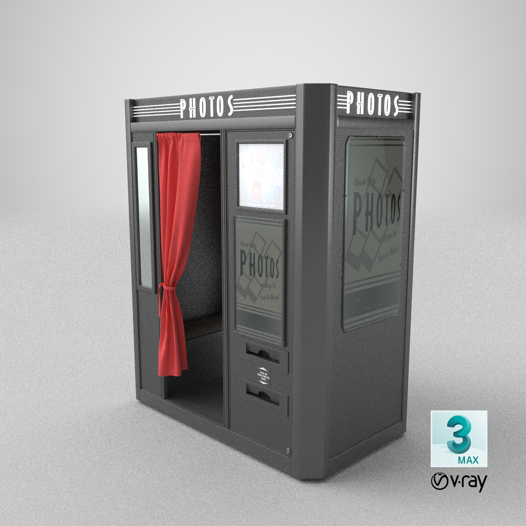 Photo booth cabin digital 3D - TurboSquid 1410119