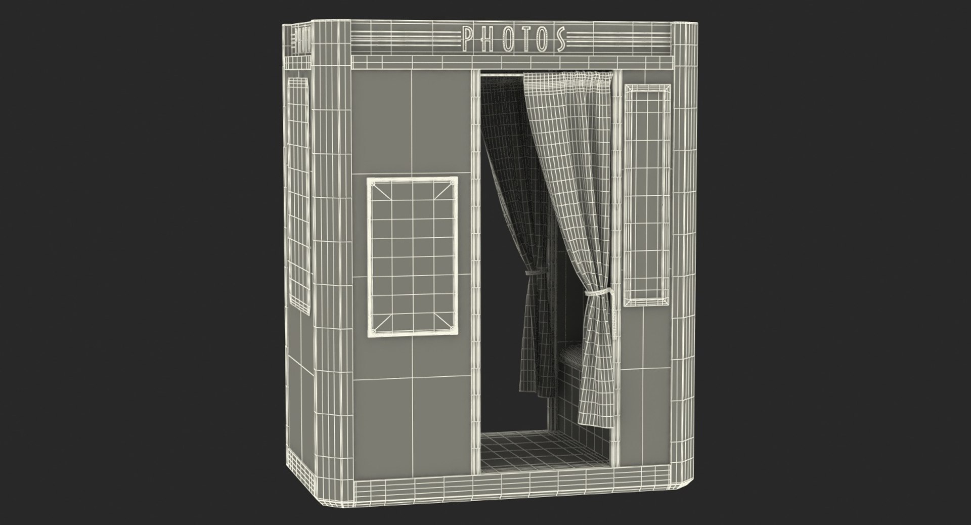 Photo booth cabin digital 3D - TurboSquid 1410119