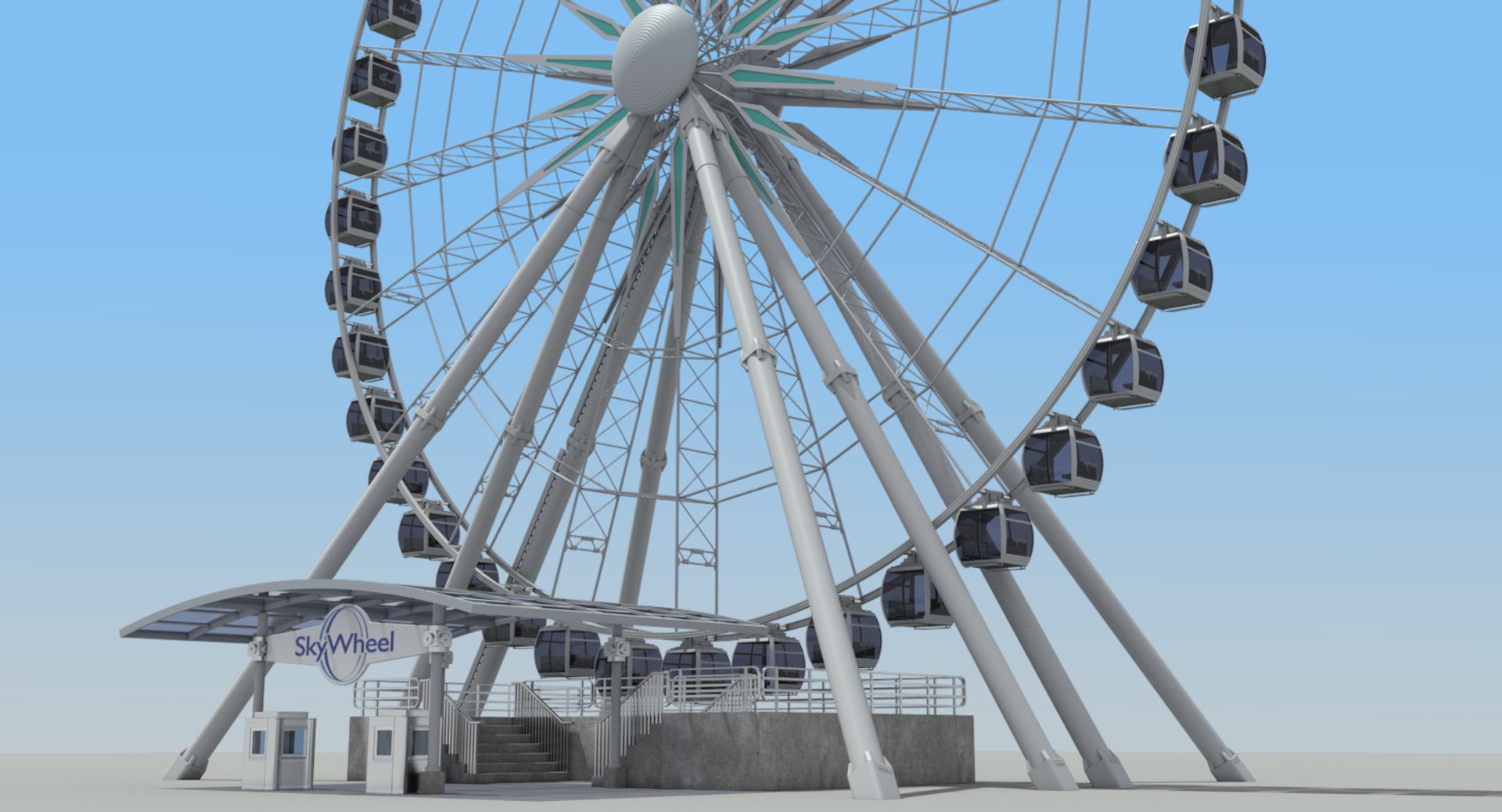 3D sky wheel - TurboSquid 1292435