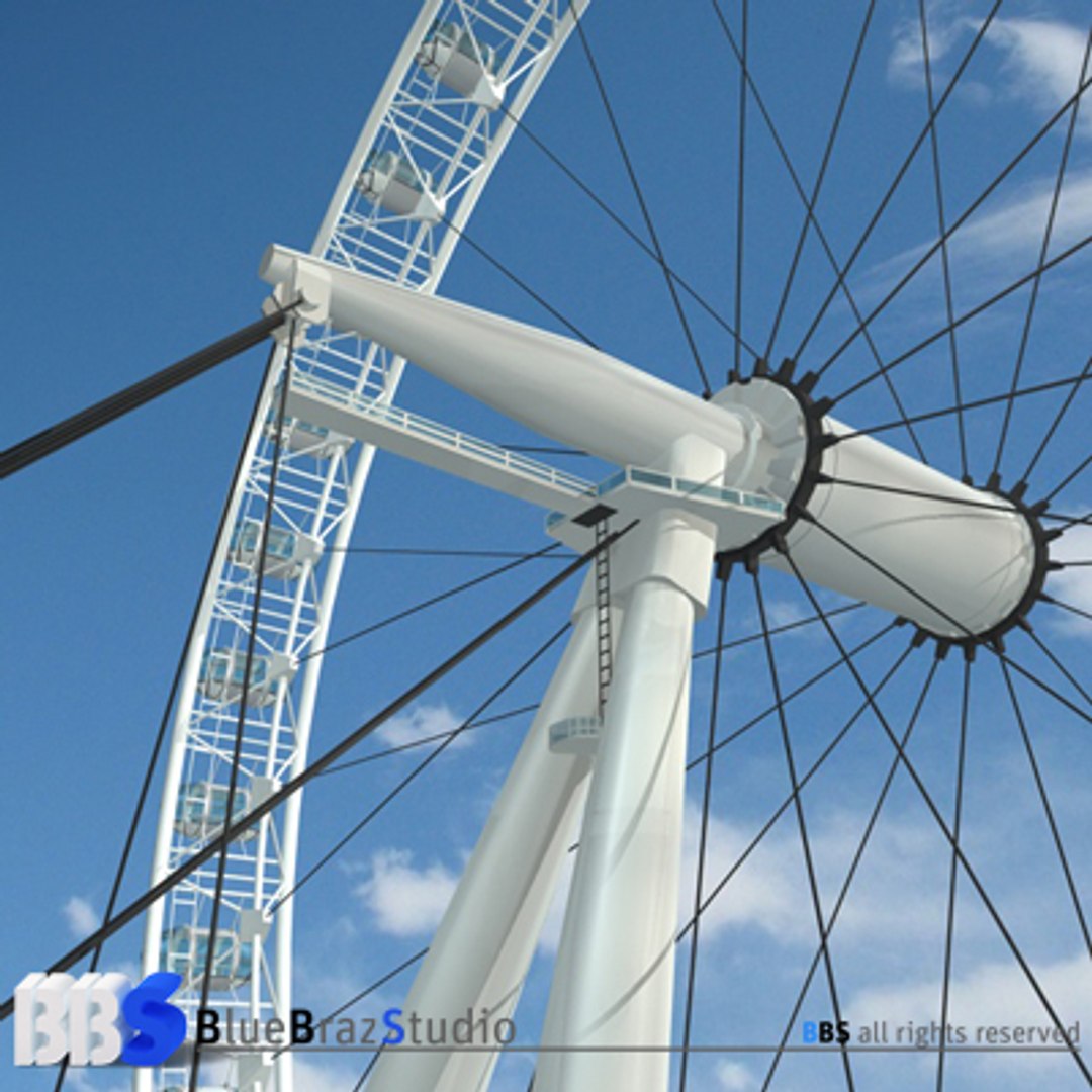 London Eye Wheel 3d Model
