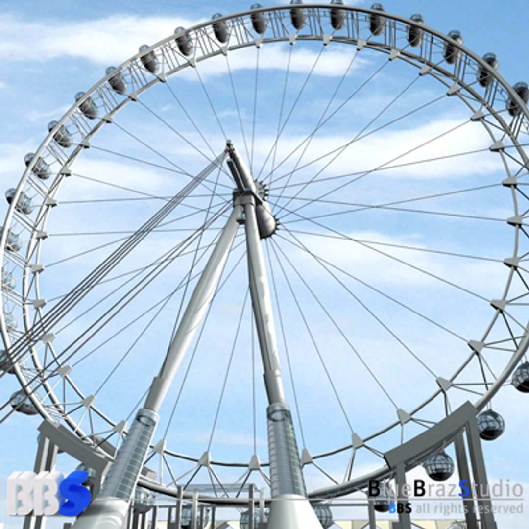 London Eye Wheel 3d Model