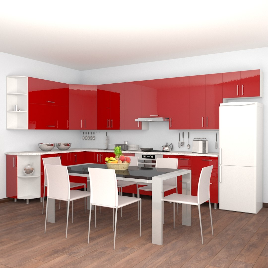 Kitchen Mdf 3D Model - TurboSquid 1186152