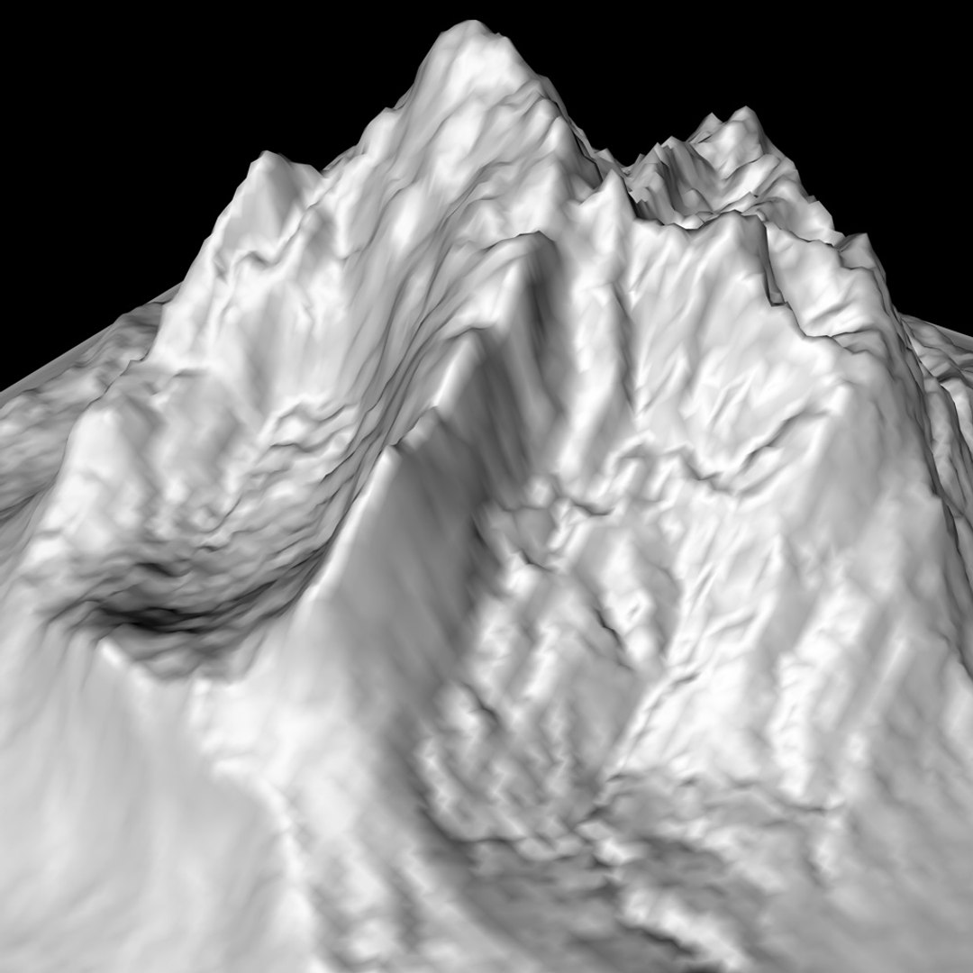 3d Mountain Range Peak Model