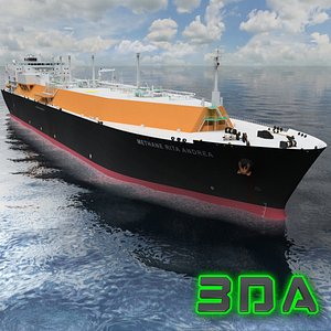 3D модель СПГ танкер Mitsui 137000см - TurboSquid 765626