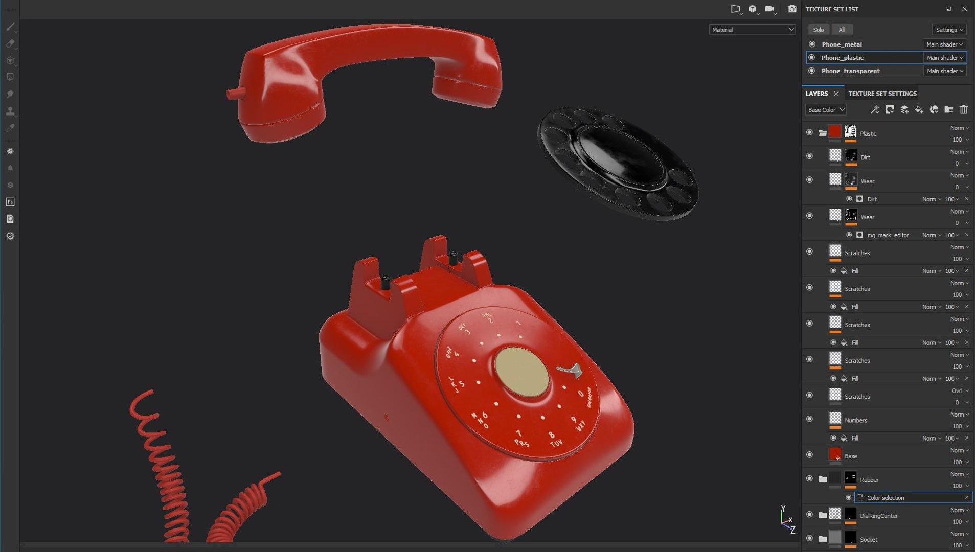 Retro rotary phone 3D model - TurboSquid 1528194