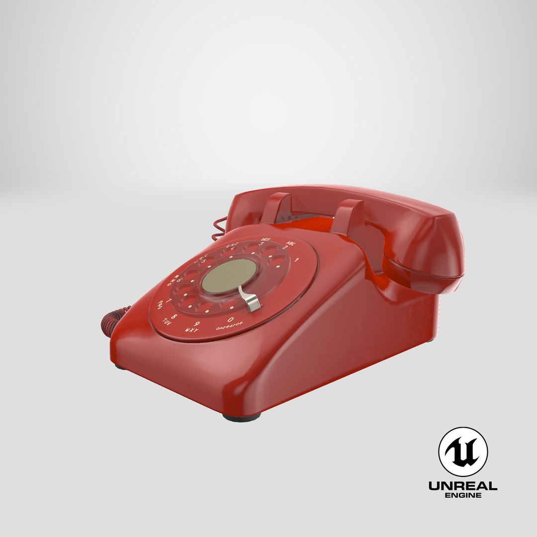 Retro rotary phone 3D model - TurboSquid 1528194