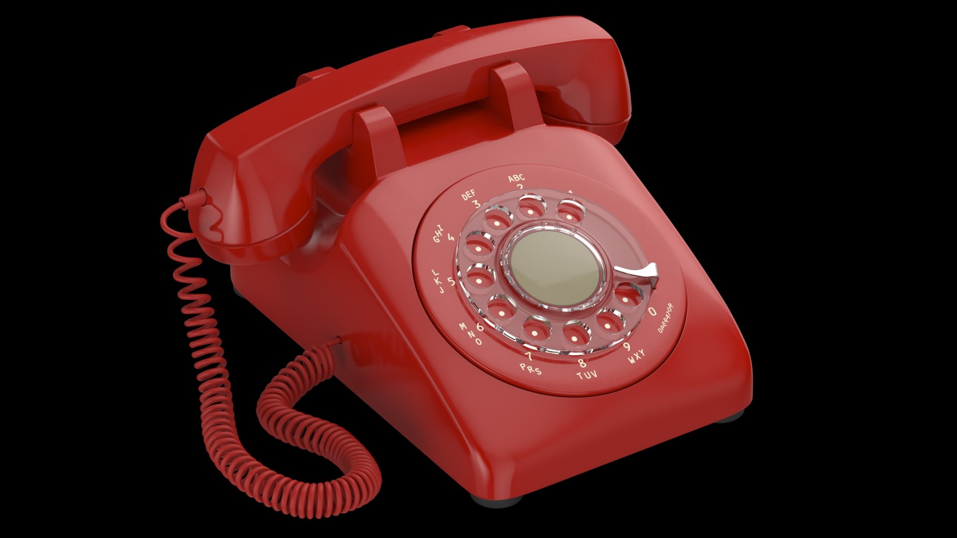 Retro rotary phone 3D model - TurboSquid 1528194