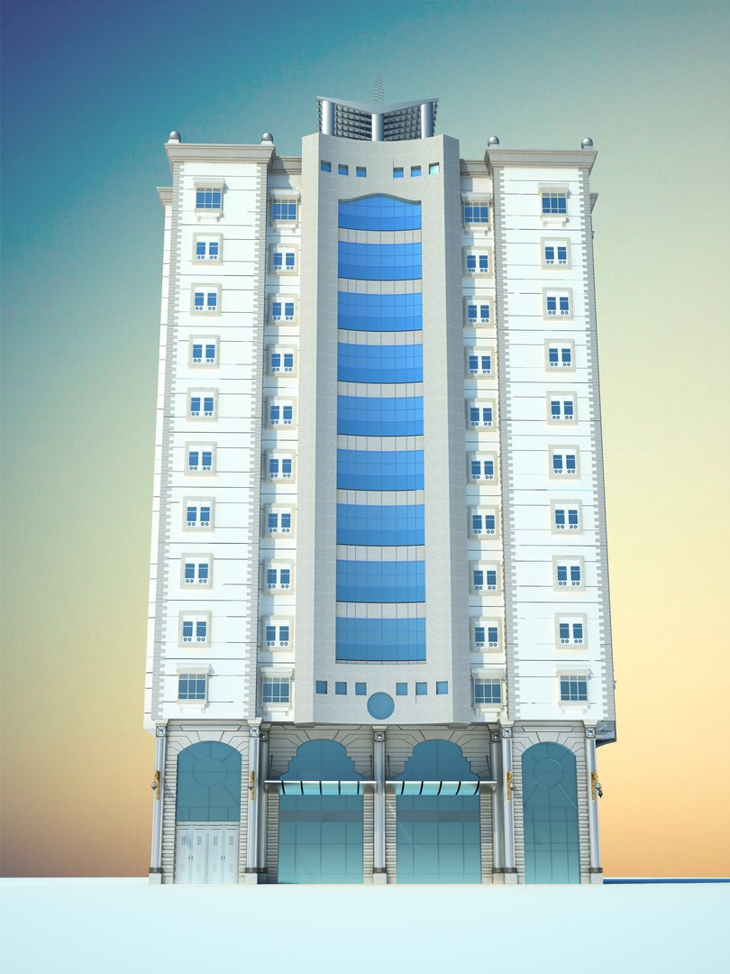 3D Hotel Building Model - TurboSquid 1247712
