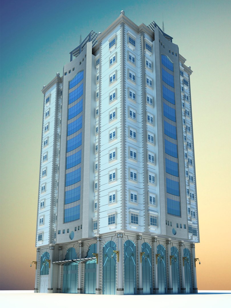 3D Hotel Building Model - TurboSquid 1247712