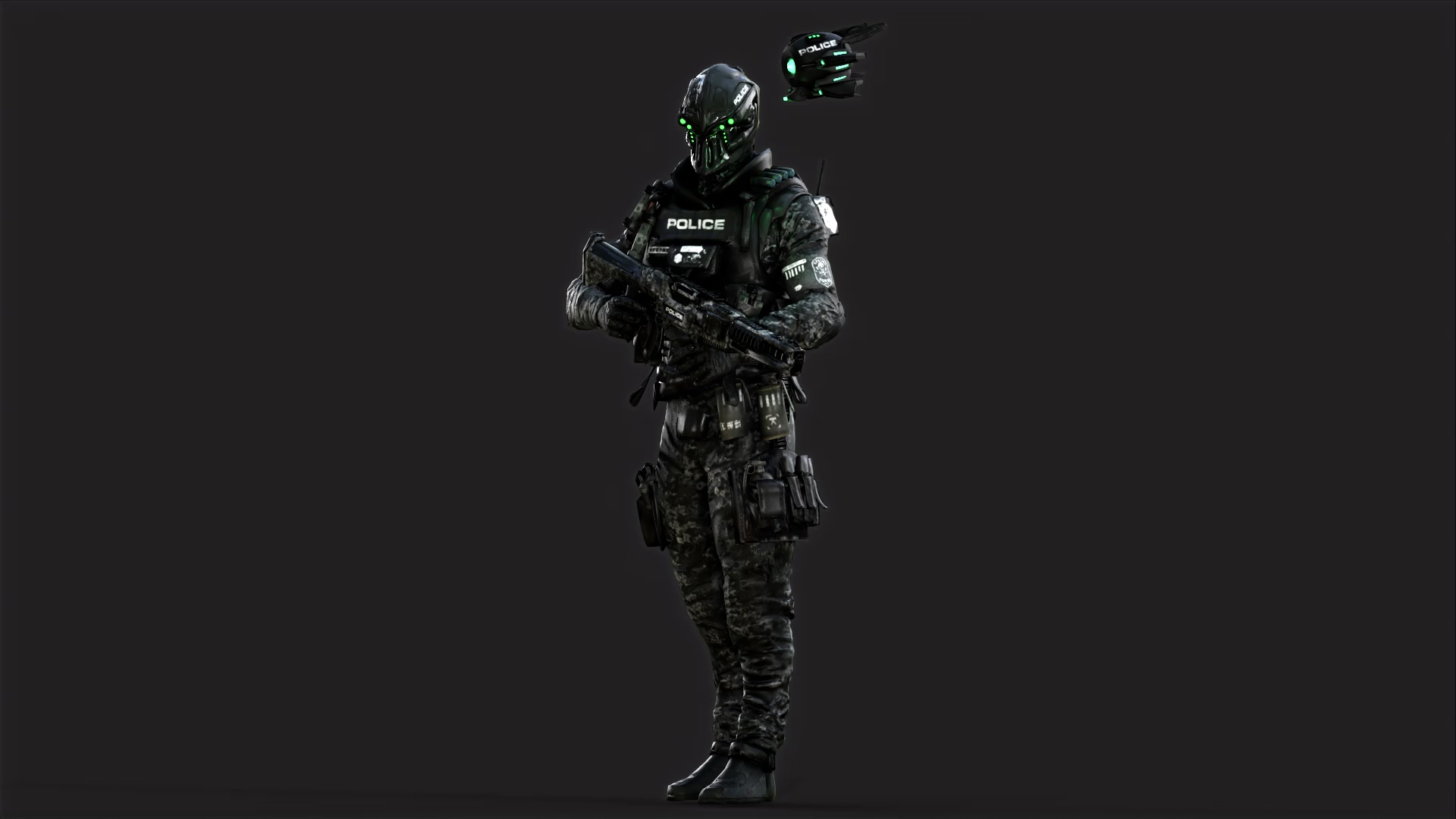3D Sci Fi Police Soldier Model - TurboSquid 2401228