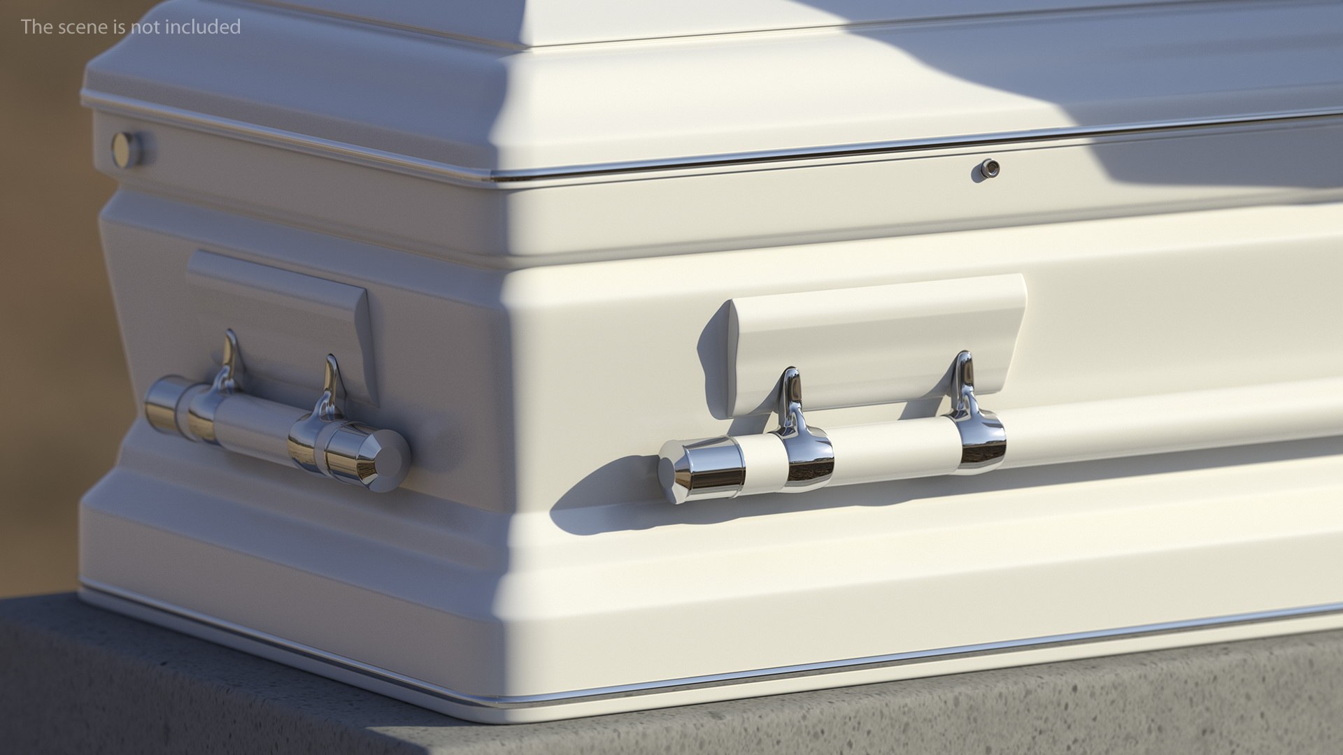 3D open white funeral casket model - TurboSquid 1546380