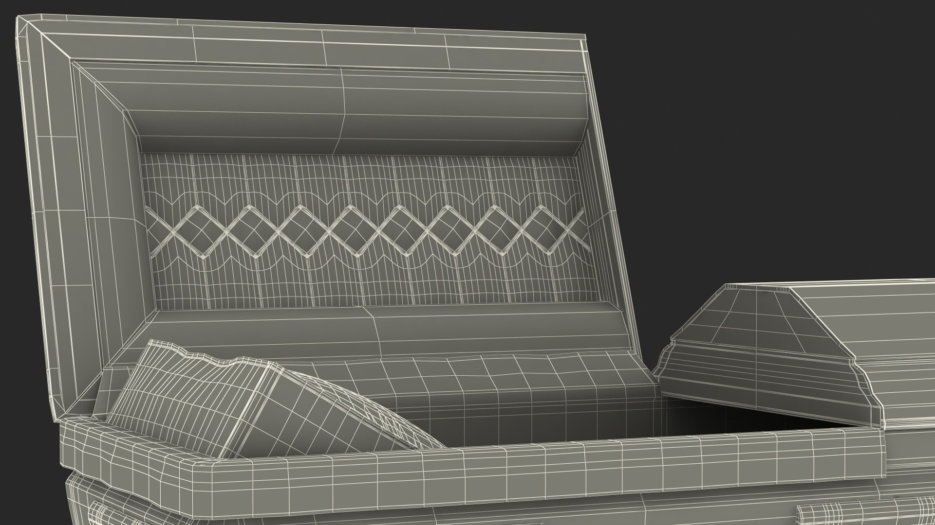 3D Open White Funeral Casket Model - TurboSquid 1546380