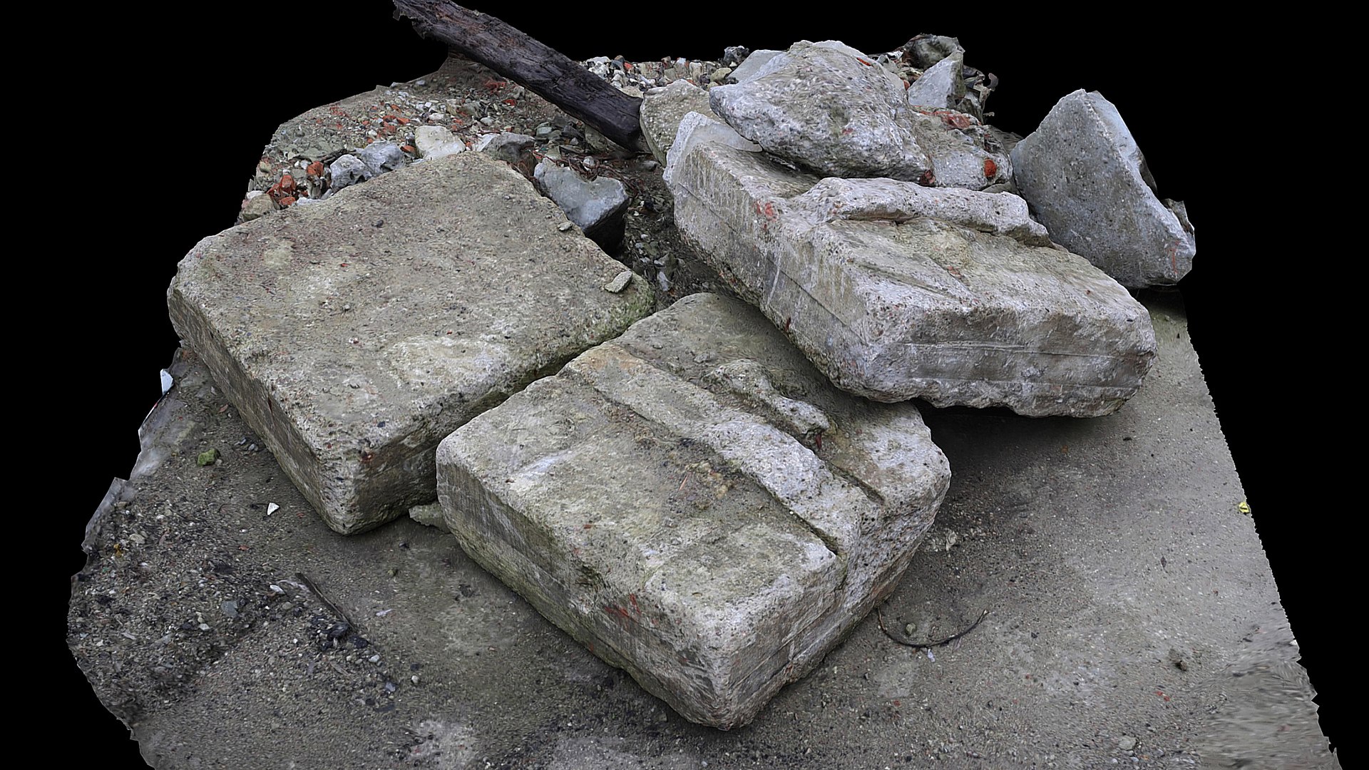 Ruins Debris Concrete Heavy Blocks Photogrammetry Model - TurboSquid ...