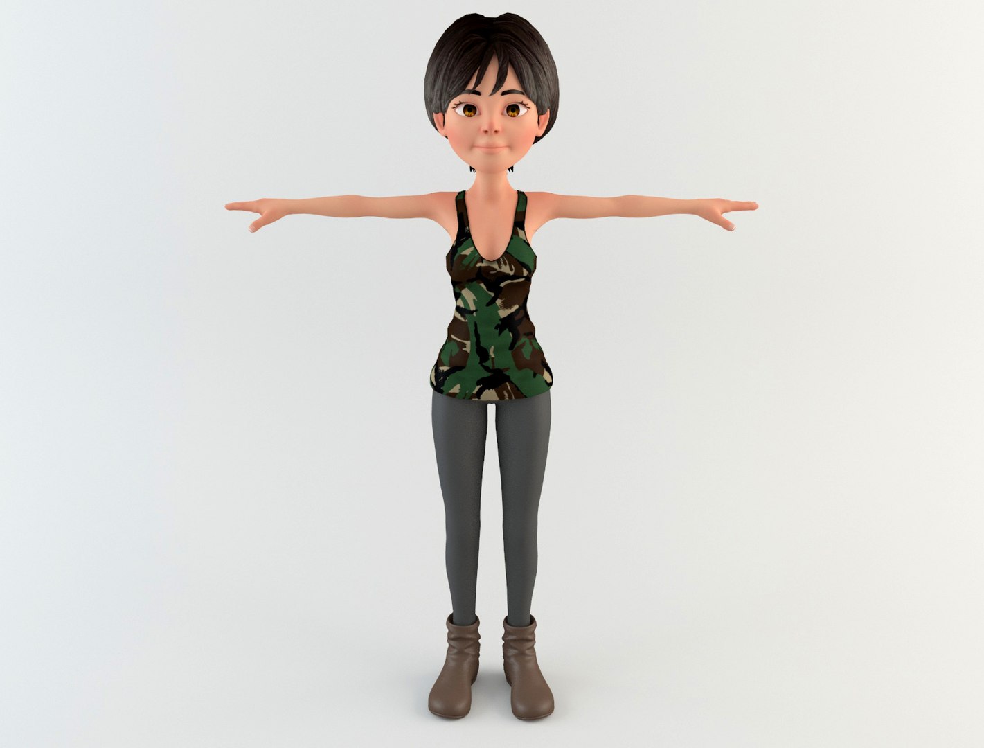 3D Cartoon Woman - TurboSquid 1203420