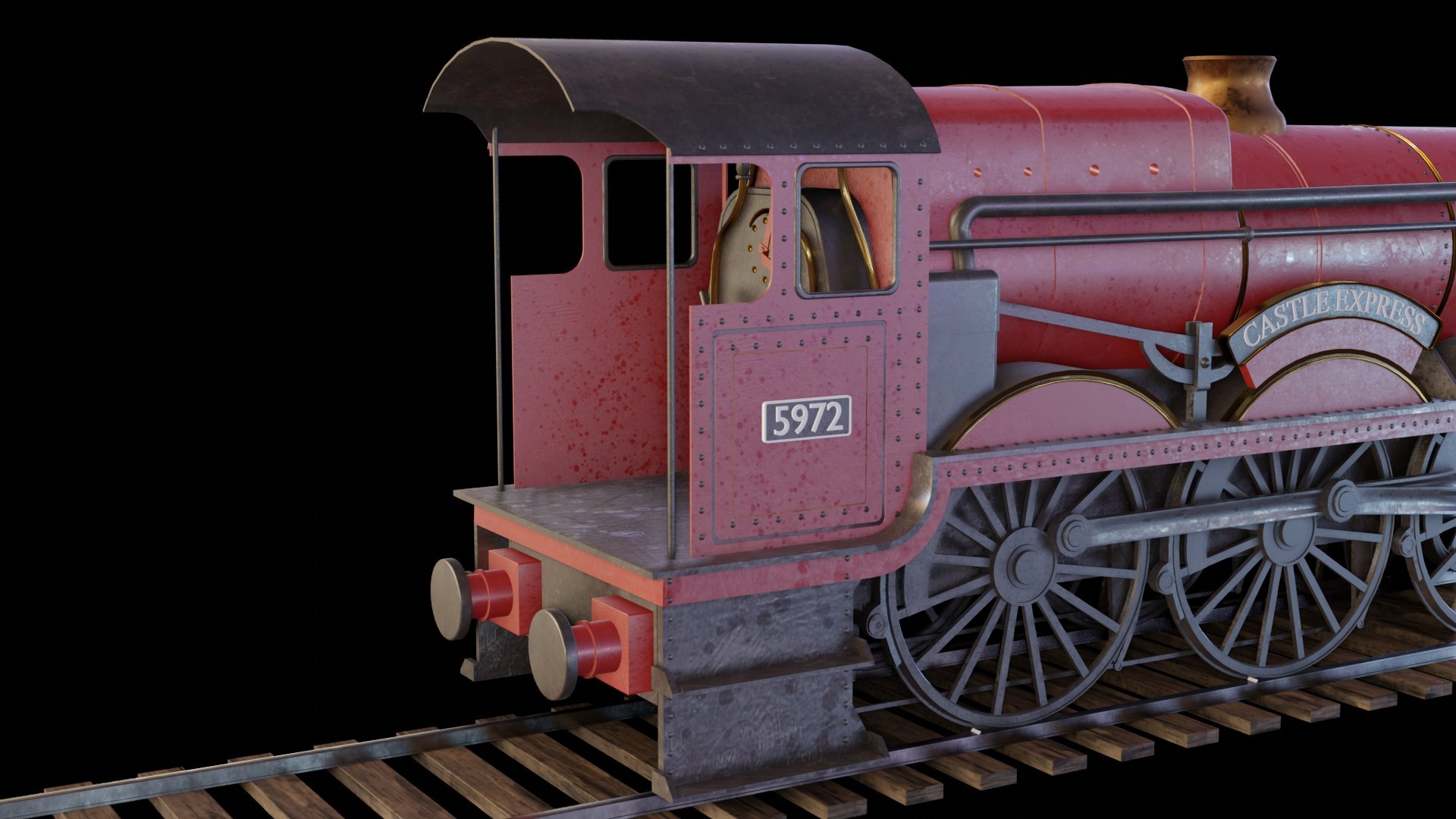 3D model Locomotive GWR 4900 class 5972 Hogwarts Express - TurboSquid ...