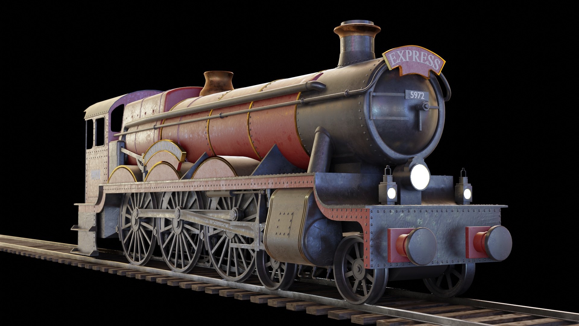 3D model Locomotive GWR 4900 class 5972 Hogwarts Express - TurboSquid ...