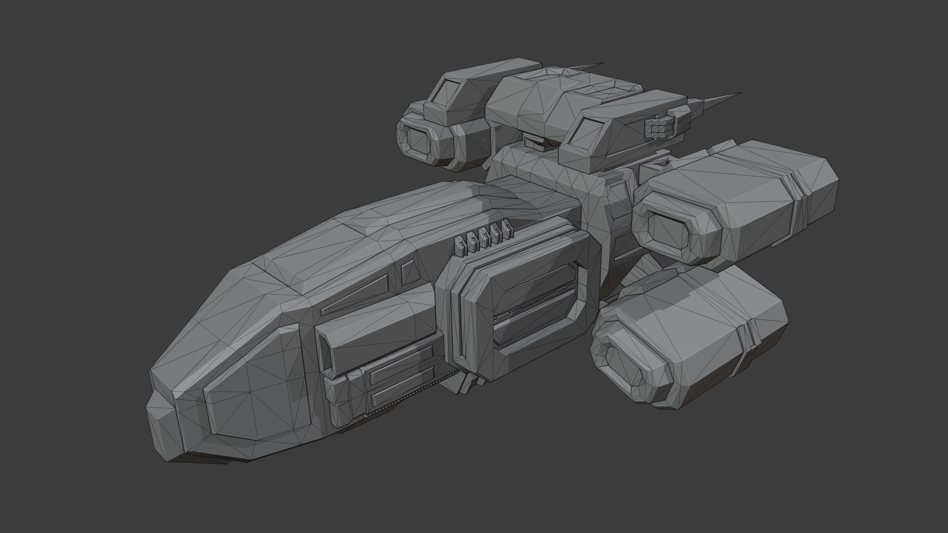3D Spaceship Low Poly Model - TurboSquid 1745034