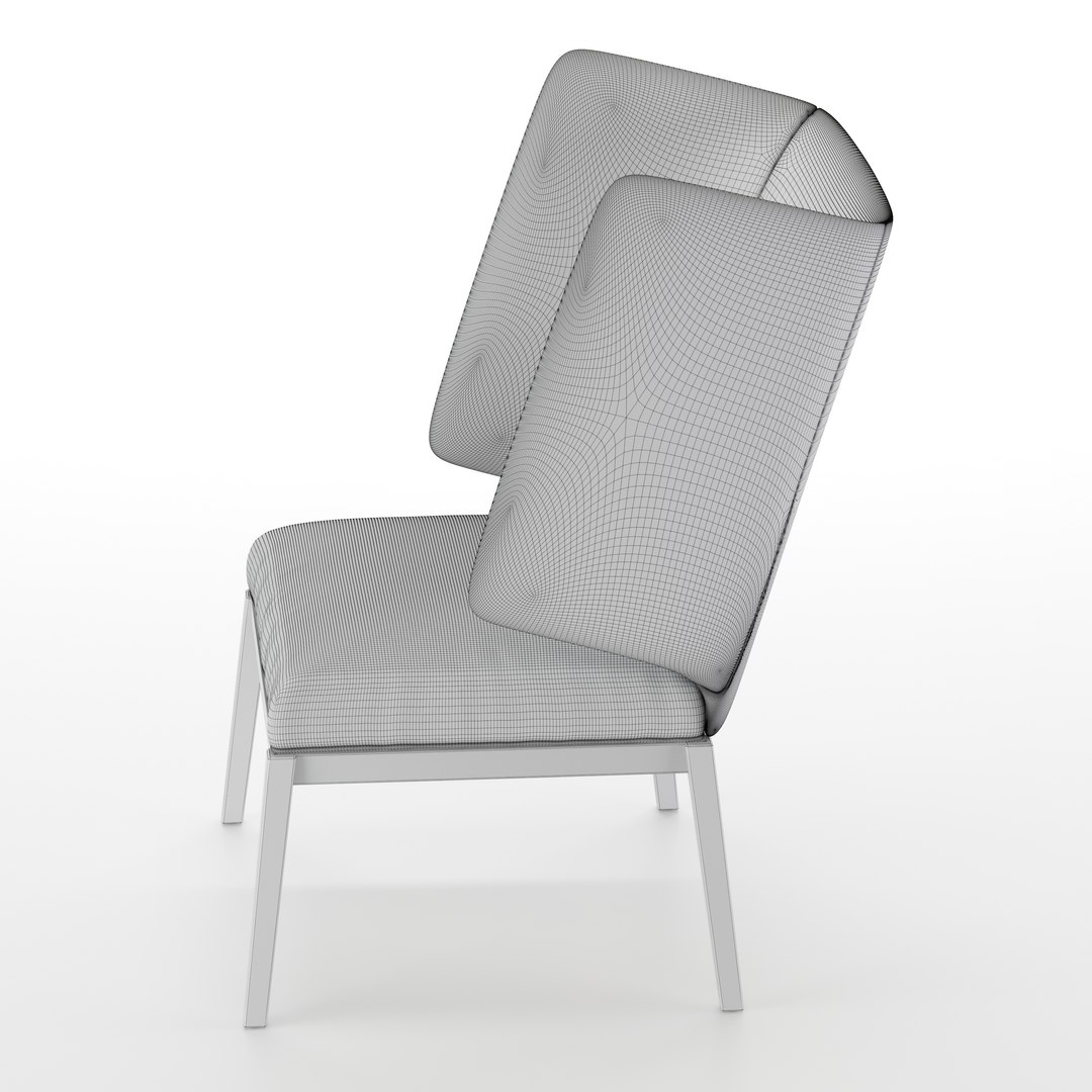 High-back Armchair Chair 3D Model - TurboSquid 1671478