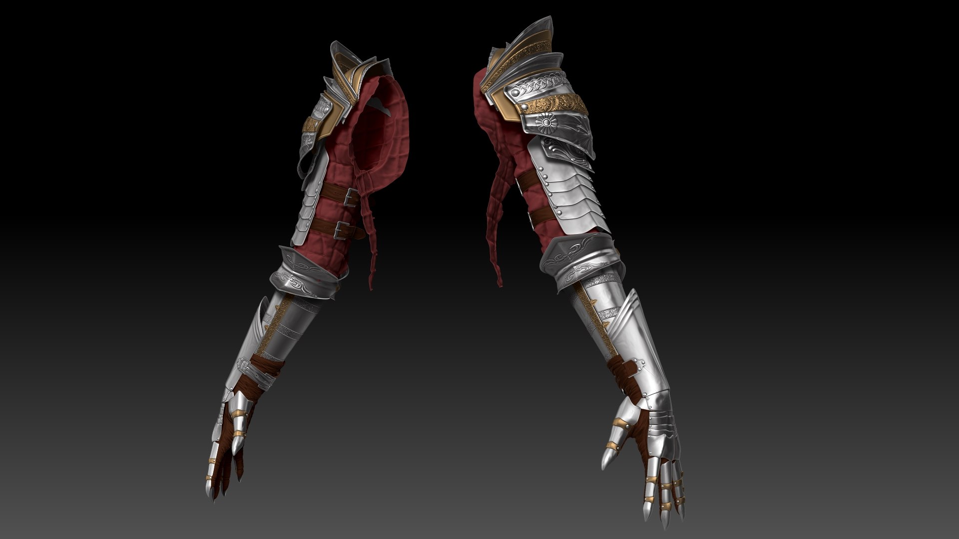 3D Female Knigt Arm Armor Set Sculpt Project model - TurboSquid 2033988