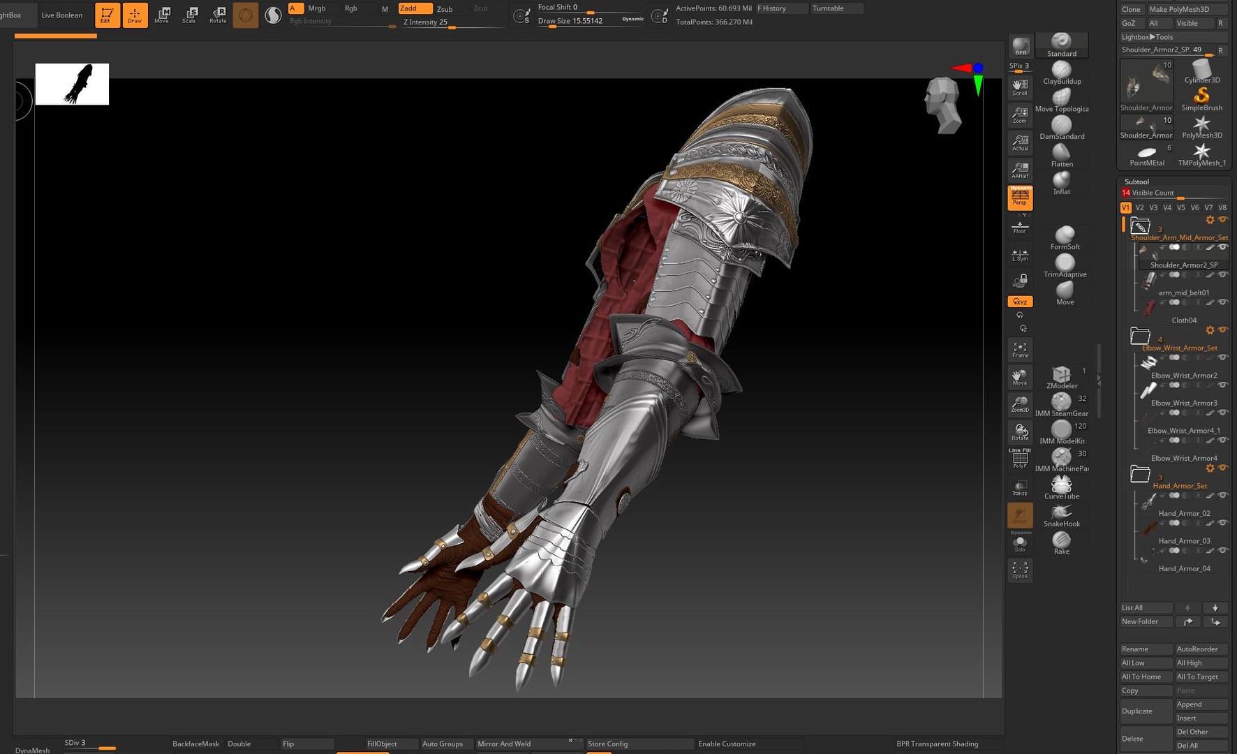 3D Female Knigt Arm Armor Set Sculpt Project model - TurboSquid 2033988