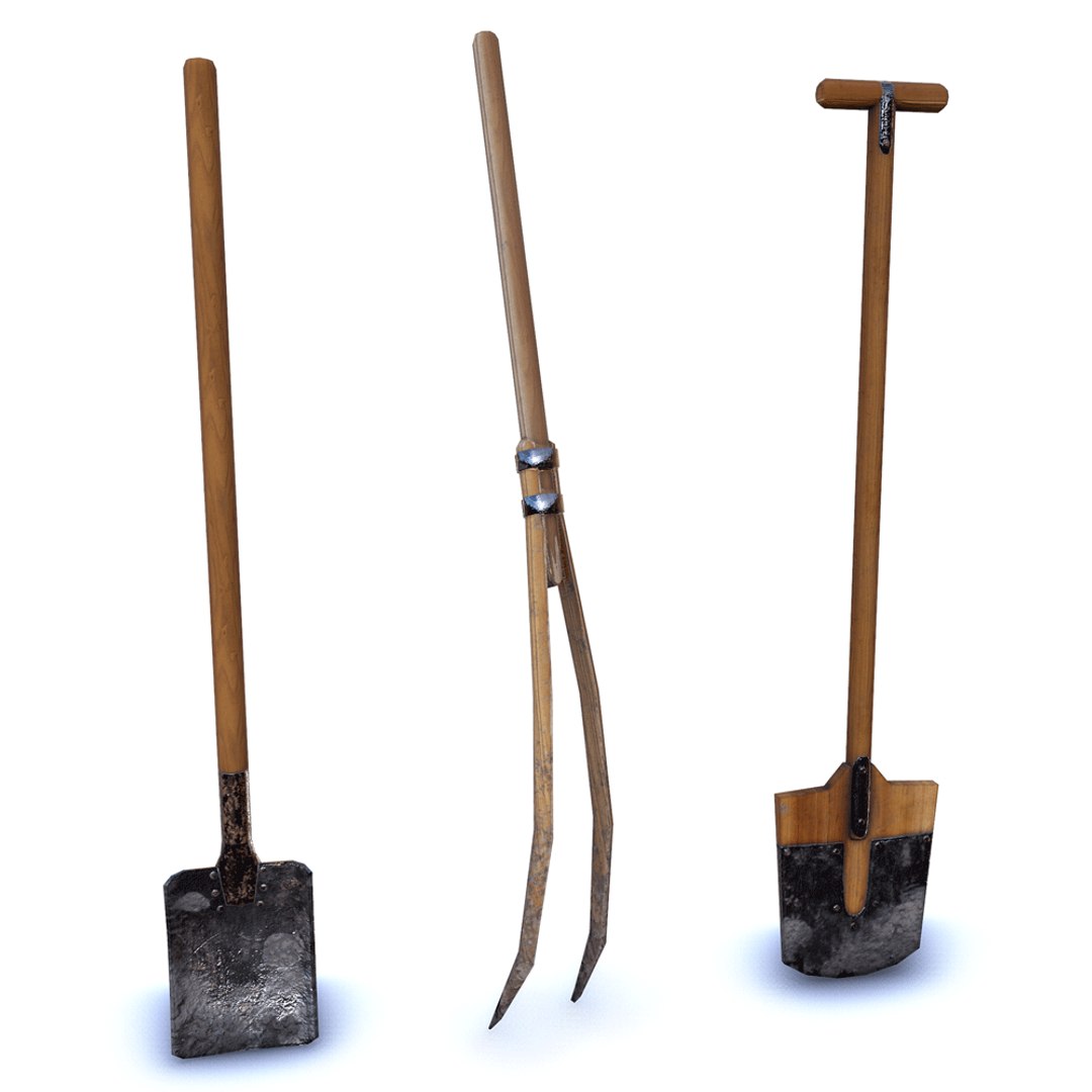 Low-poly Medieval Tools 3D Model - TurboSquid 1262254