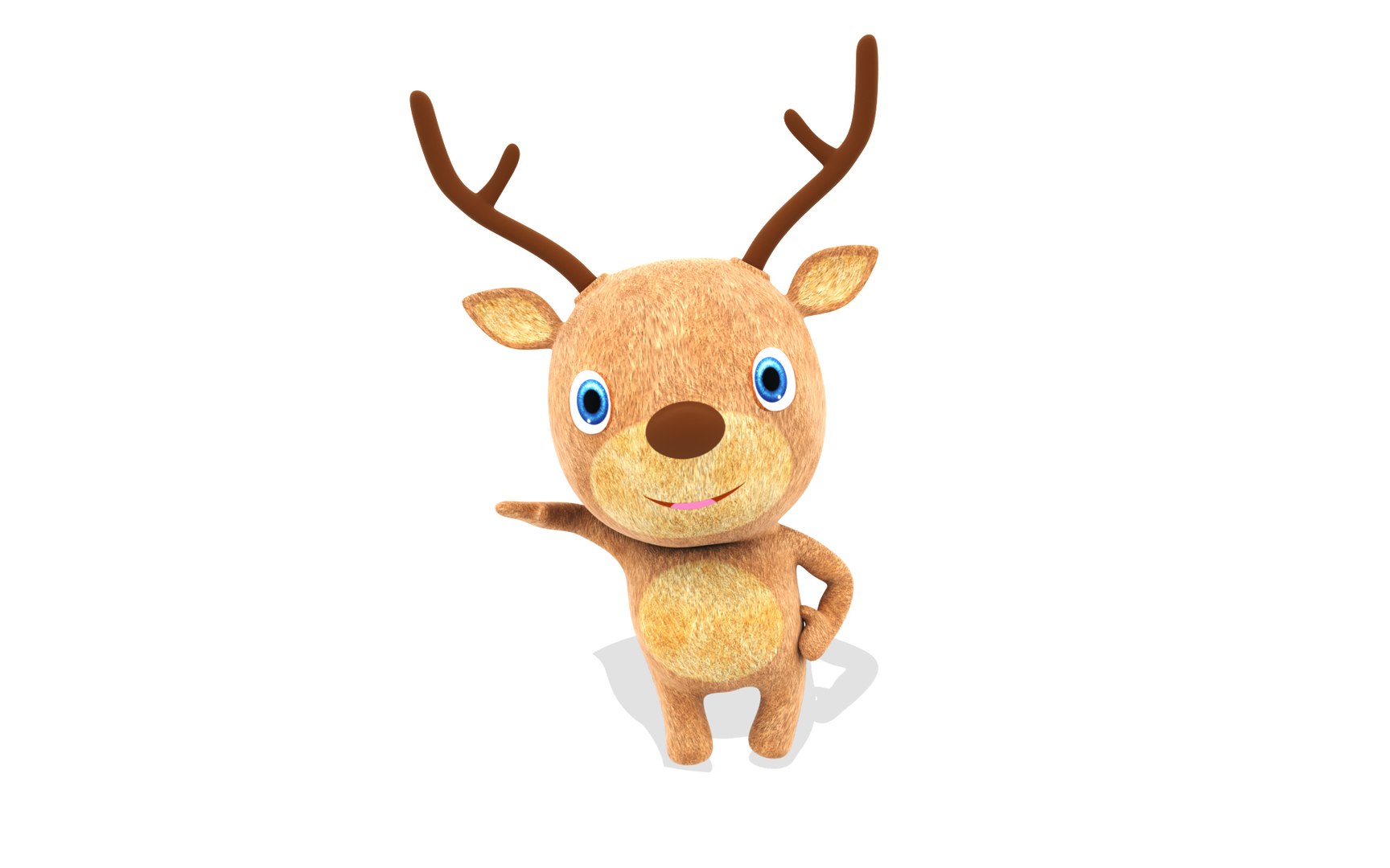 3D Cartoon Reindeer Deer HumanIK Rigged - TurboSquid 1817936