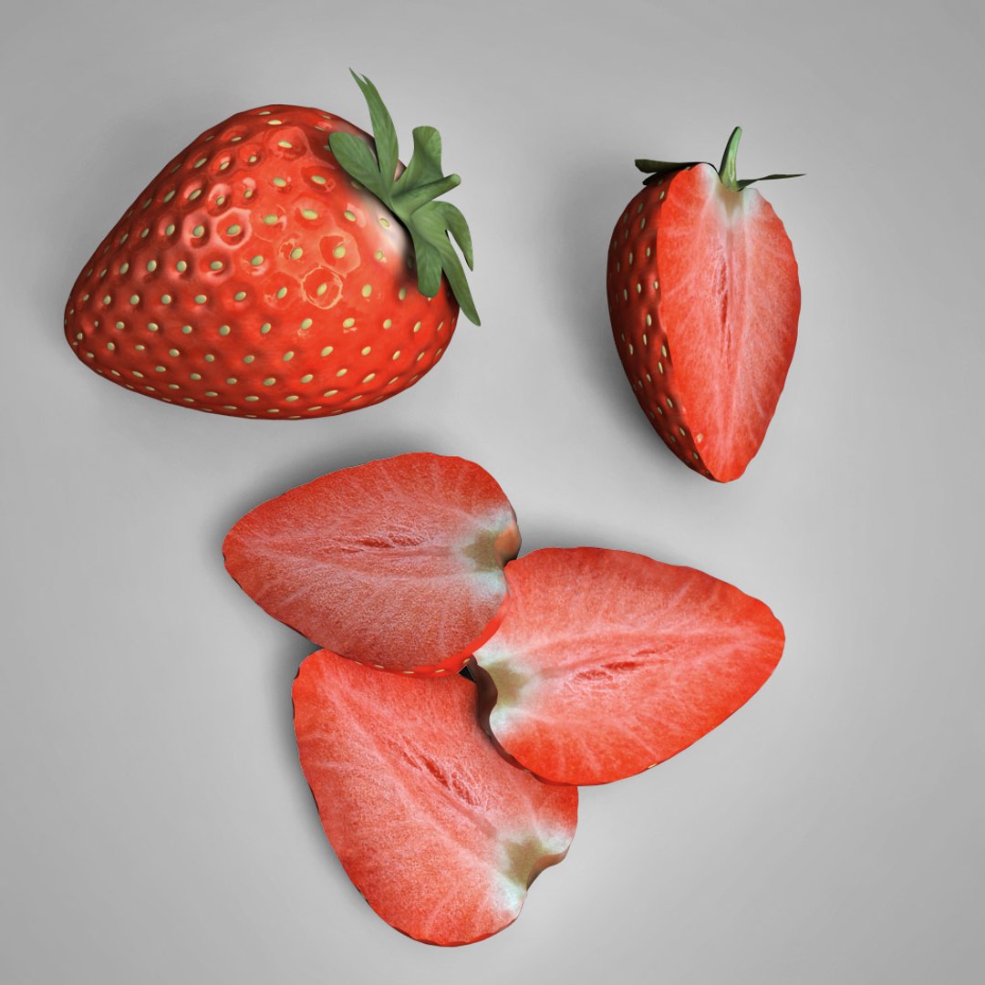 3d Strawberries Bowl Design