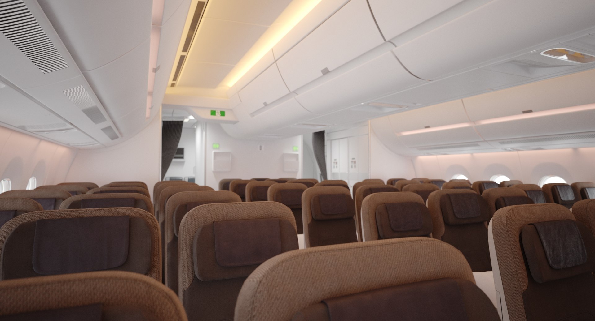 3D Model 3D Airbus A350 Interior Cabin - TurboSquid 2201820